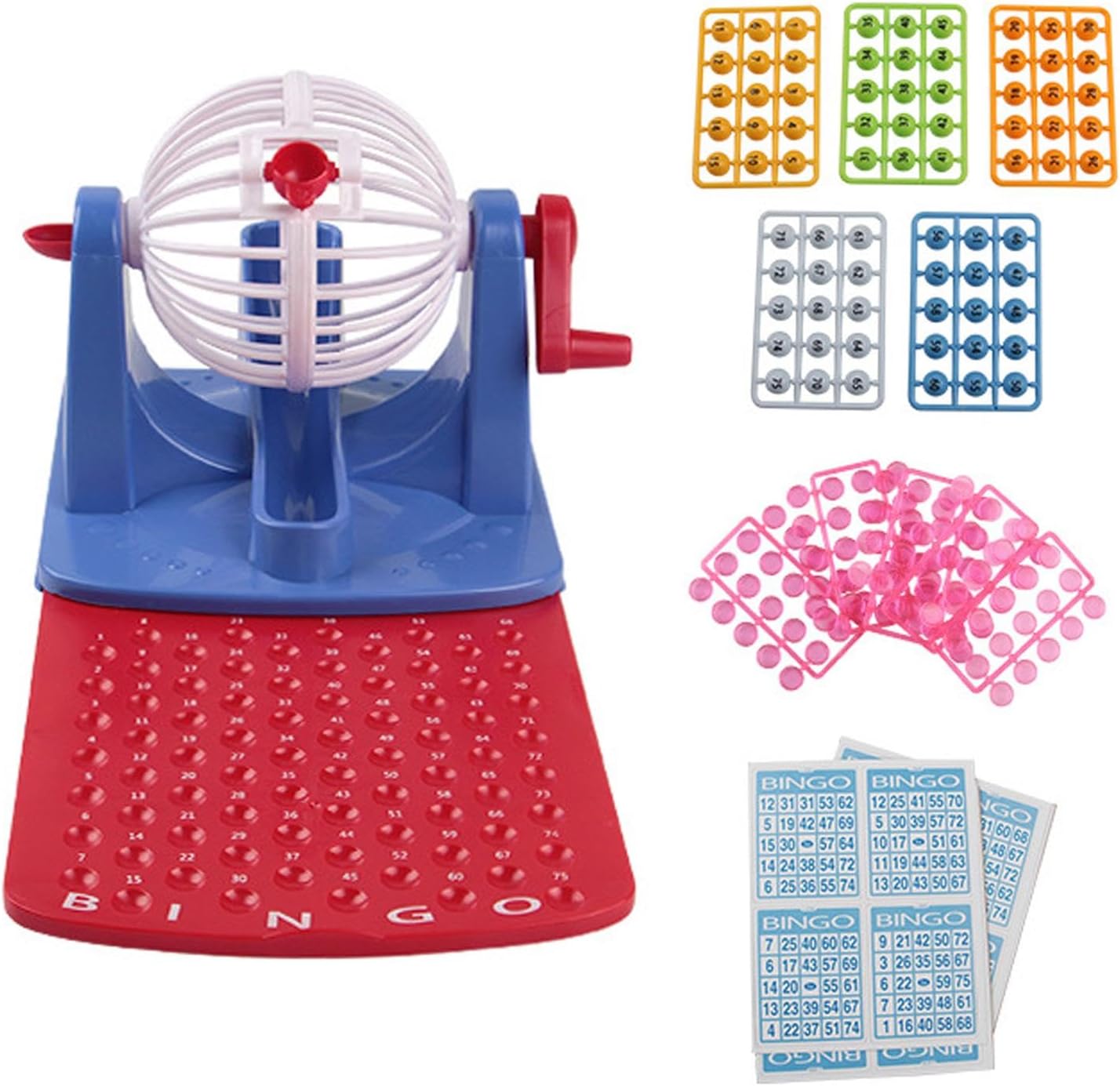 Amazon.com: EHJRE Traditional Bingo Game, Bingo Set with Bingo Cage ...