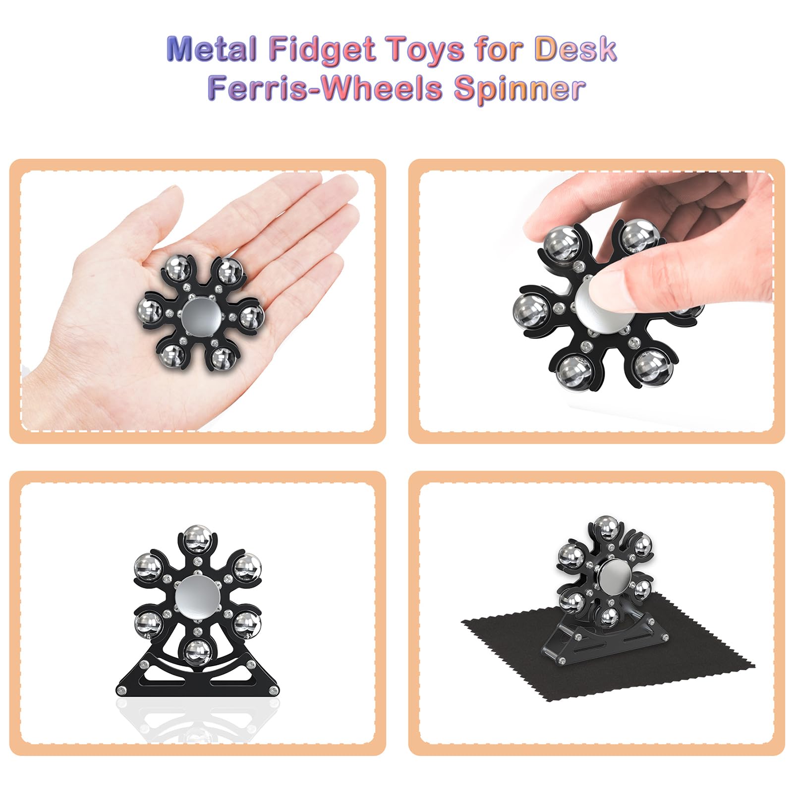 Snapklik.com : Desk-Fidget-Toys Ferris-Wheels-Spinner: Metal Kinetic ...