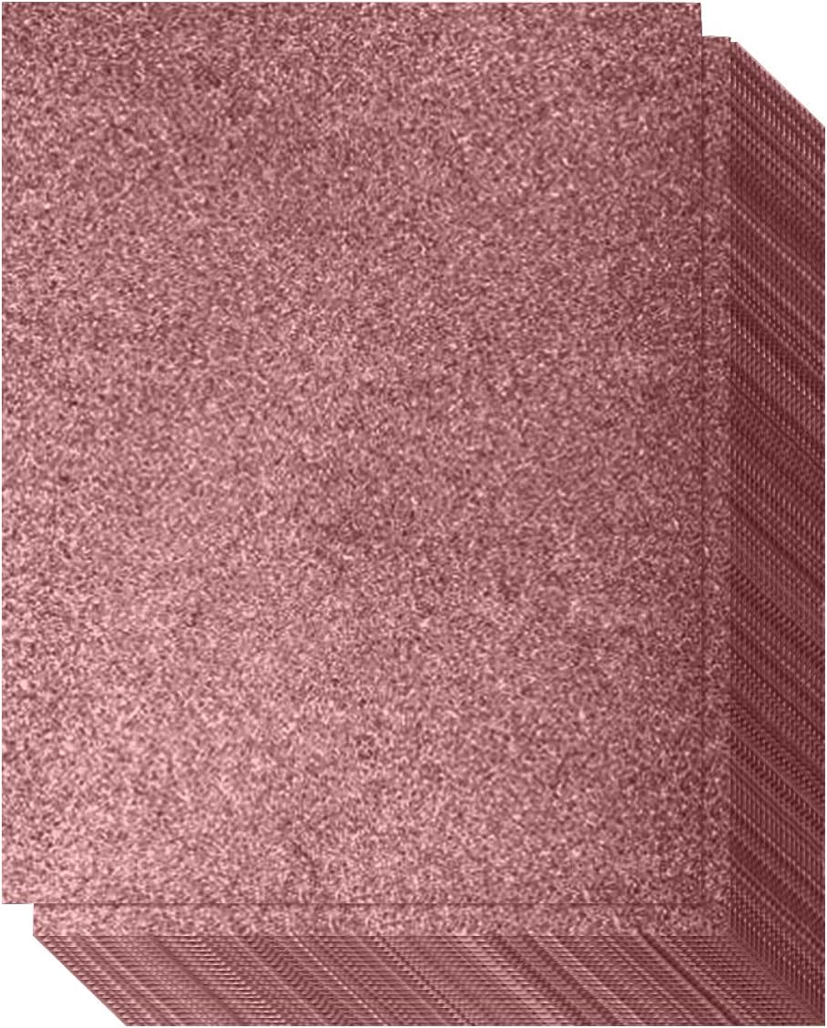 Amazon.com : Rose Gold Glitter Cardstock - One-sided - Non-Adhesive ...