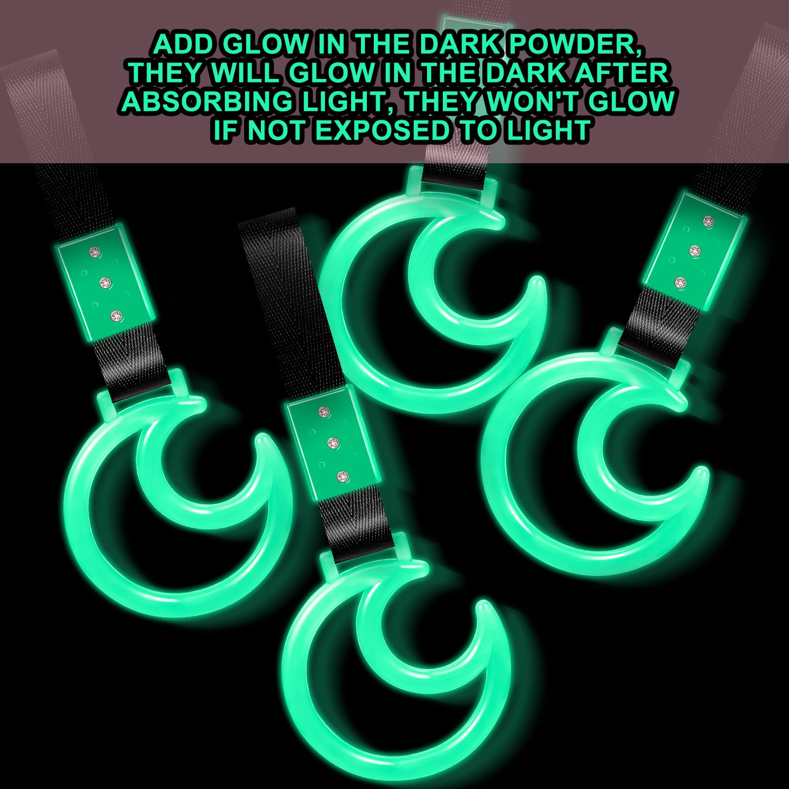 Snapklik.com : Glow Pink Moon Car Handle Straps - Exterior Hang Ring ...