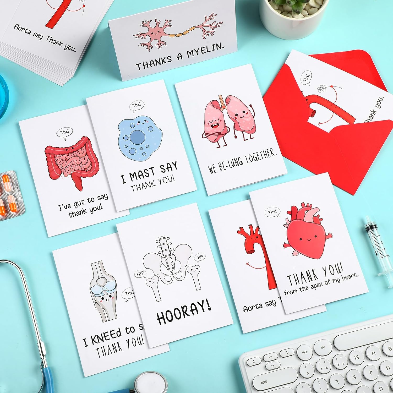 24 Sets Funny Nurse Thank You Cards Nurses' Day Australia | Ubuy