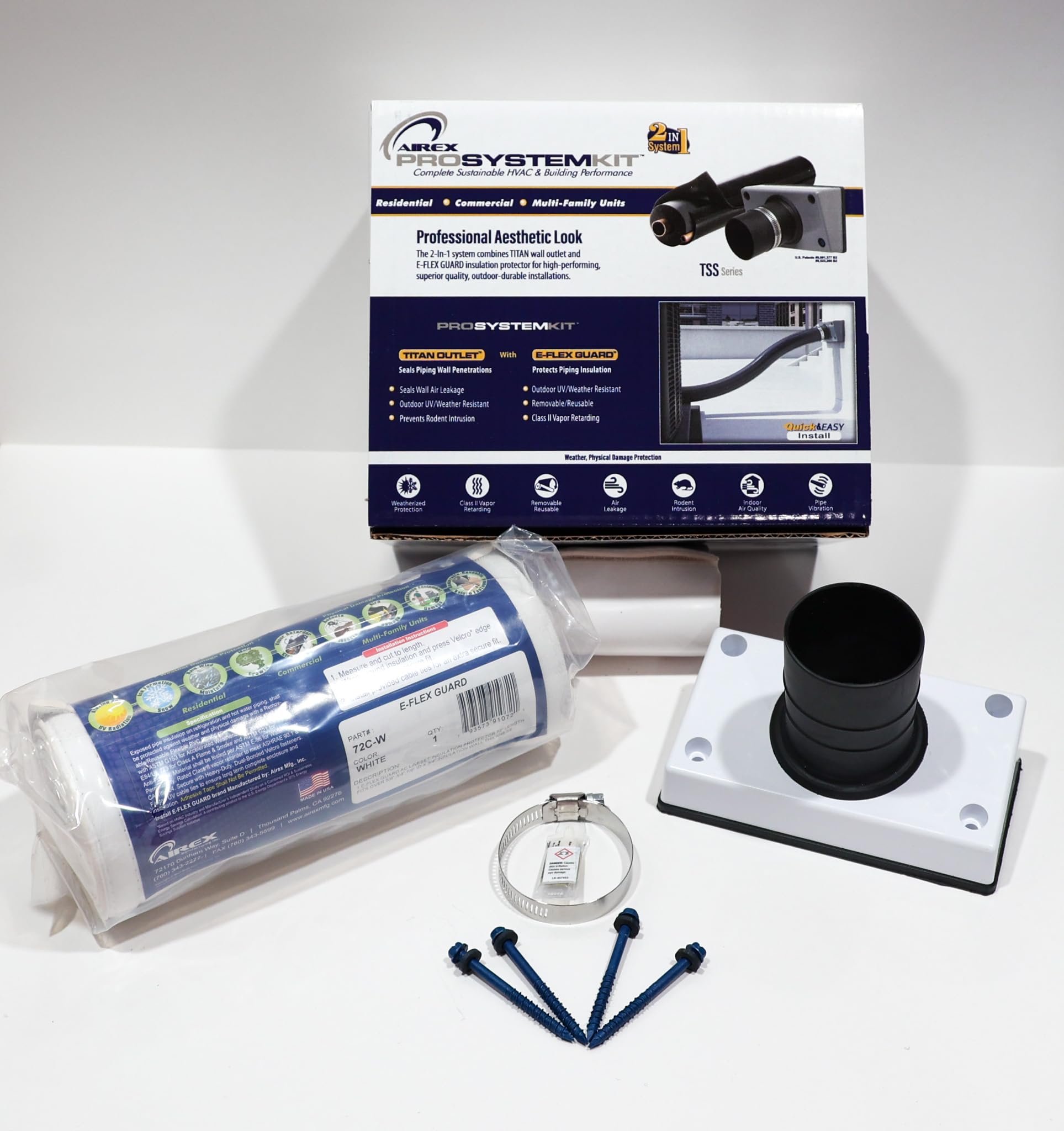 Amazon.com: Airex Titan Outlet Pro System Kit TTS 675 White & White E ...