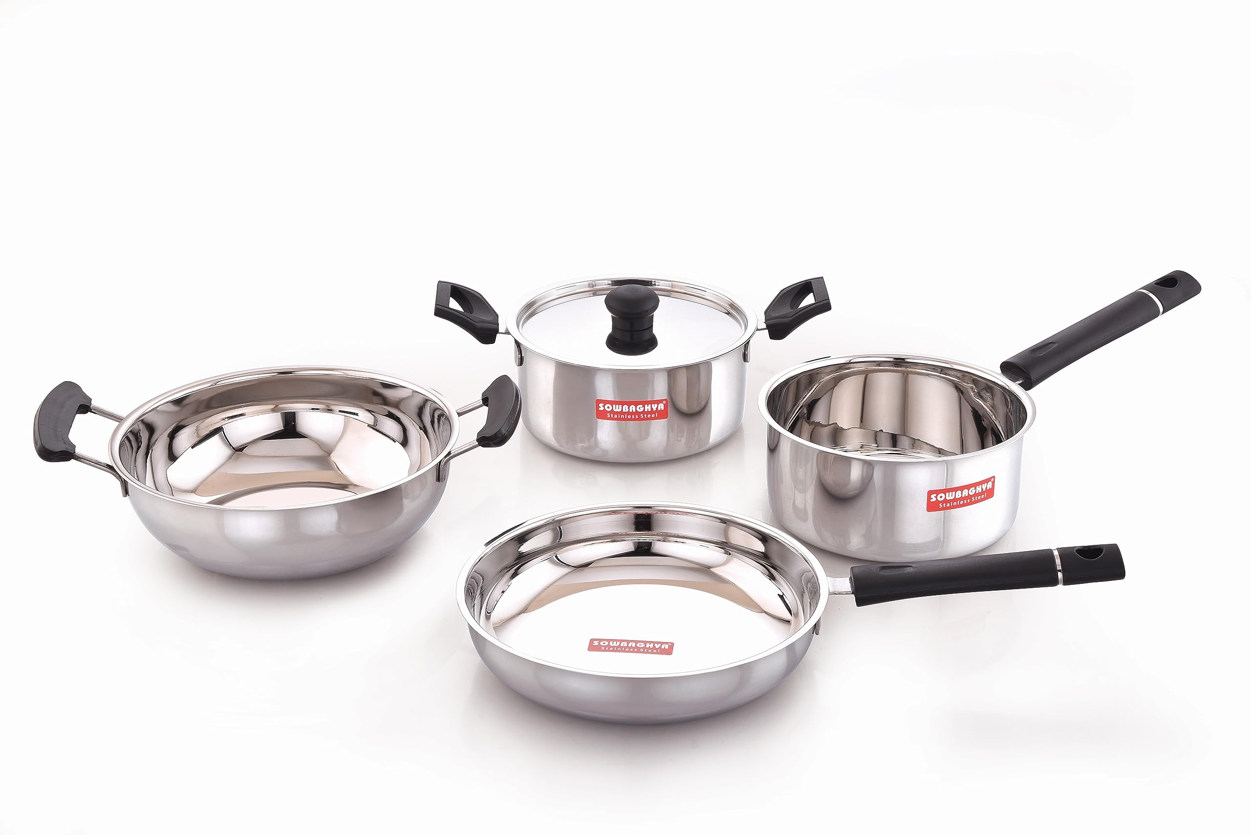 Buy Sowbaghya Stainless Steel 5Pcs Ultima Gift Set - ISS26 (Sauce pan ...