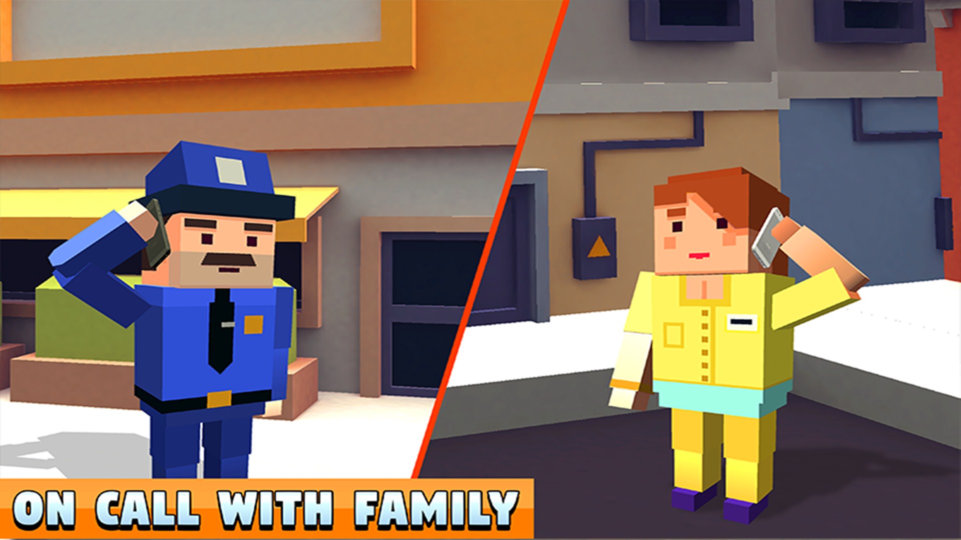 Blocky Police Dad Family: Criminals Chase Game - App on Amazon Appstore