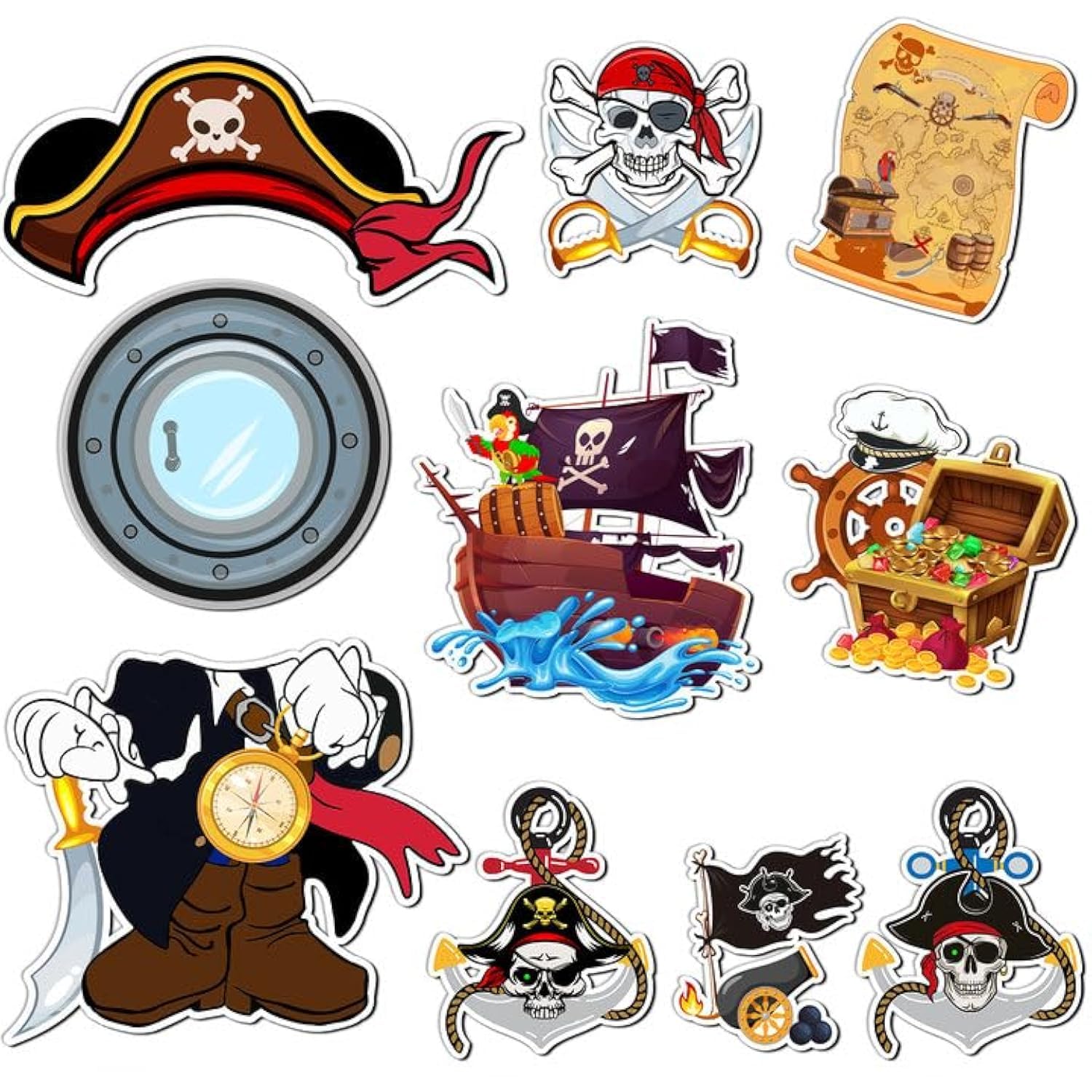 Amazon.com: XLSXEXCL 10 Pcss Pirate Cruise Door Magnet, Funny Pirate ...