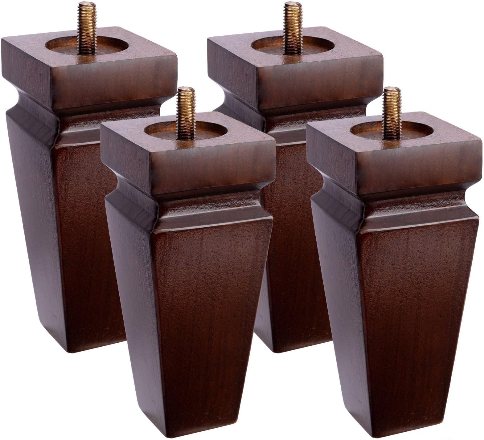 Amazon.com: Kculehtlla 6 inch Furniture Legs Rubber Wood Made Modern ...