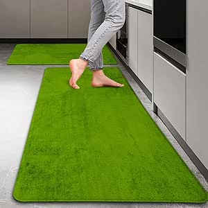 Amazon.com: RYANZA Kitchen Rugs Set 2 Pieces, Anti Fatigue Non Slip ...