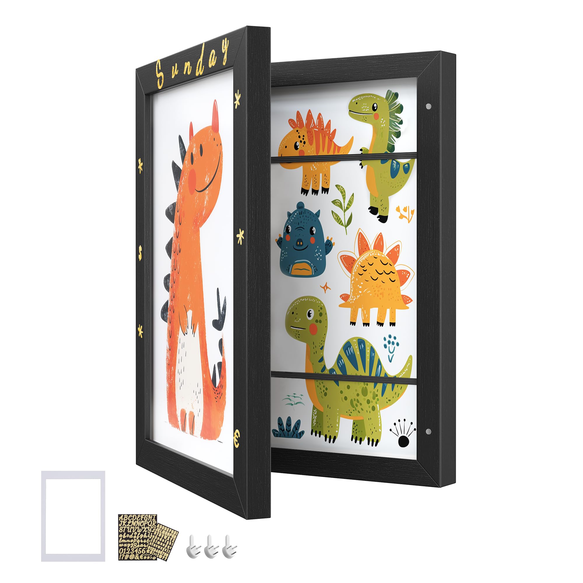 Amazon.com: SONGMICS Kids Artwork Frame Changeable, A4, 8.5x11 Art ...