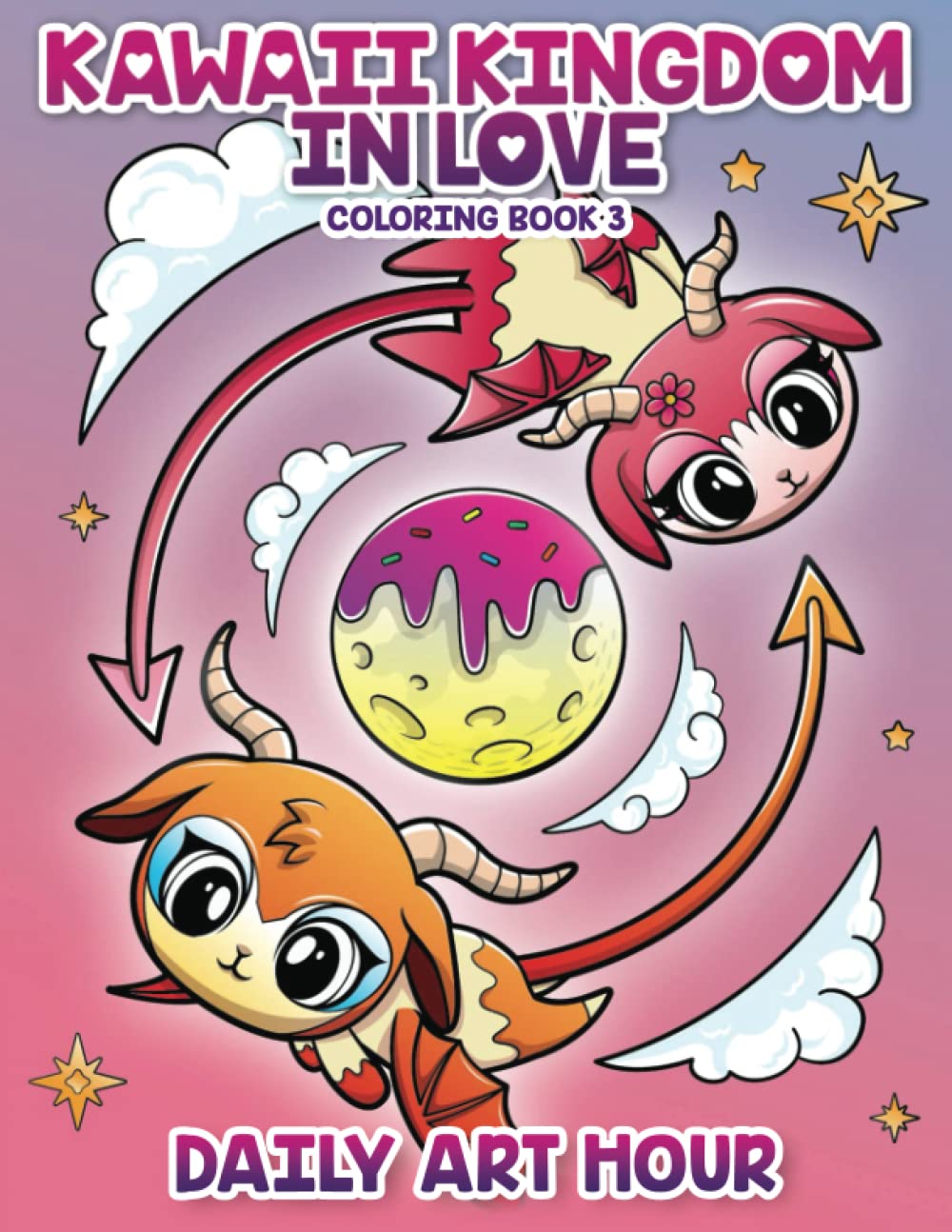 Kawaii Kingdom In Love Coloring Book 3: Cute Adorable Pastel Goth ...