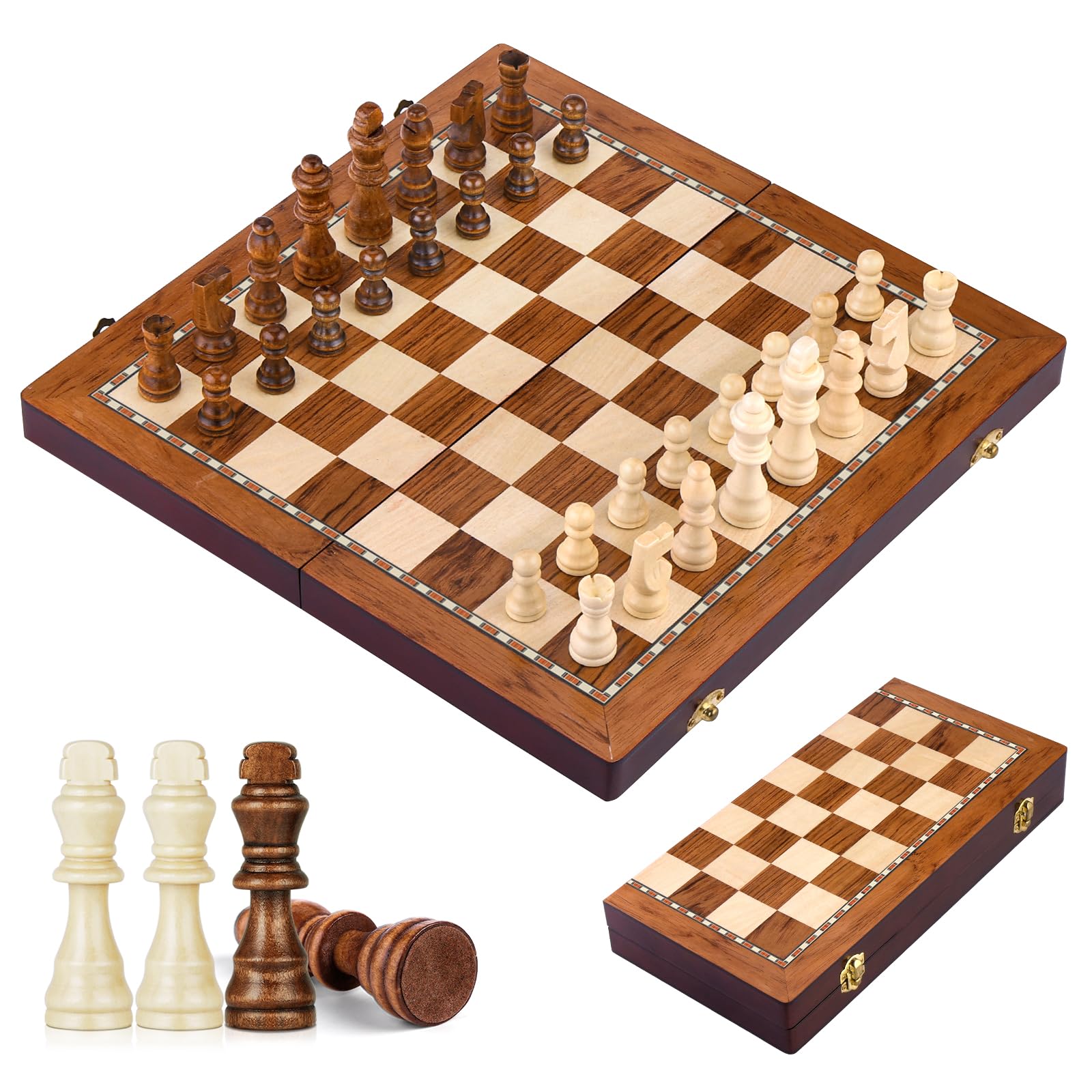 Peradix Chess Board Sets for Adults and Kids, Magnetic Wooden Chess Set ...