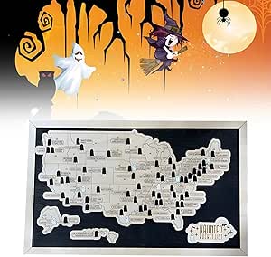 Amazon.com: Atlodas Haunted Map - Halloween Haunted Map, Haunted Bucket ...