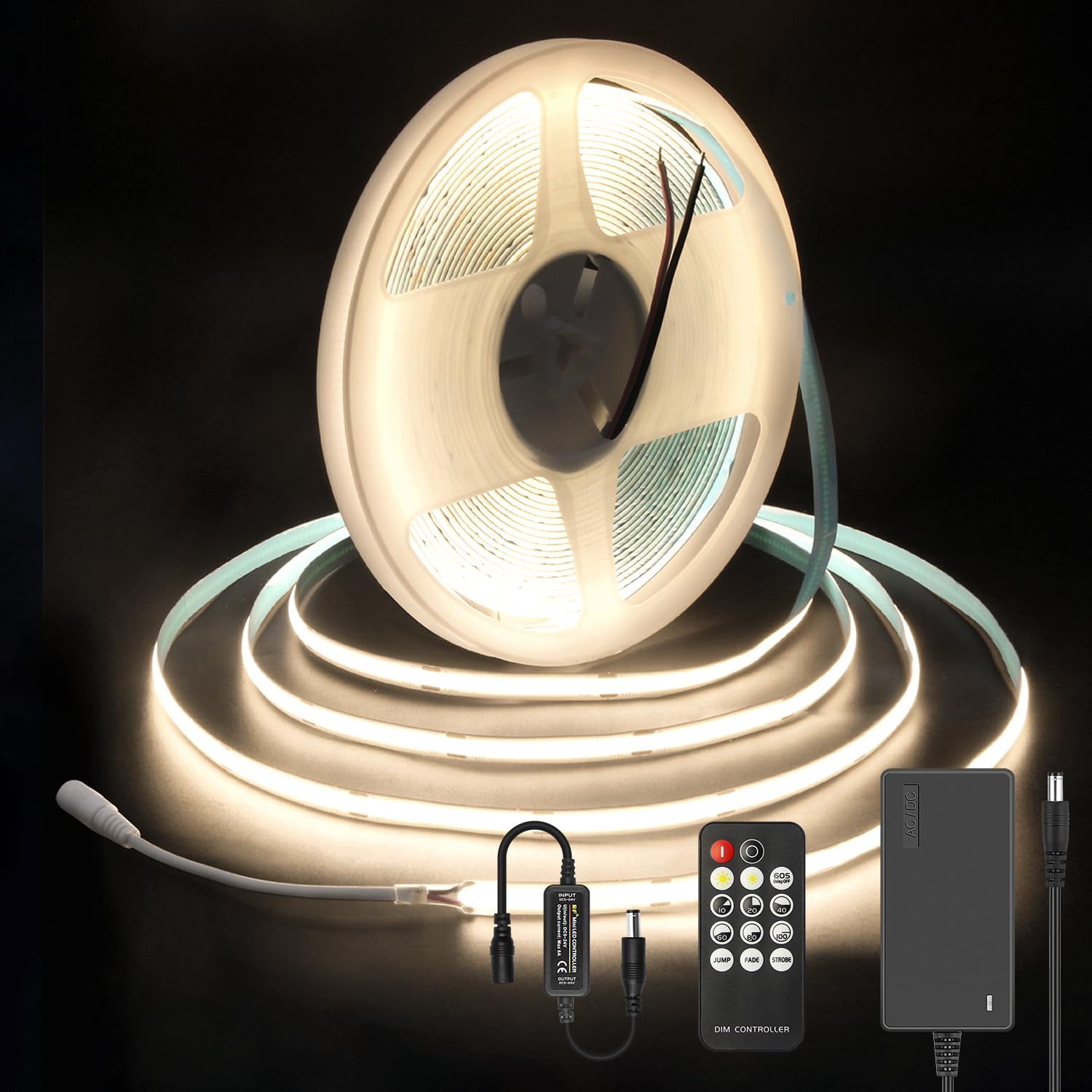 ALITOVE 10M COB LED Strip Light Kit Nature White Super Bright 10M 3200 ...