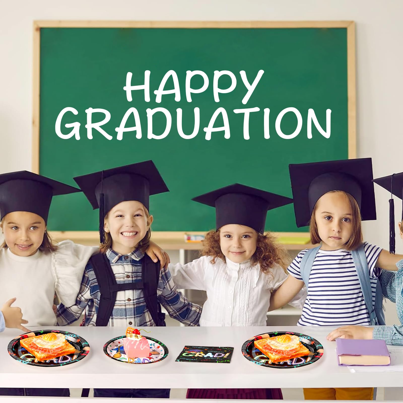 Snapklik.com : 200 Pcs Preschool Graduation Plates And Napkins Set 2024 ...
