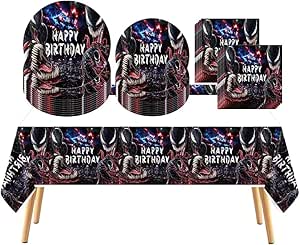 Amazon.com: 41 pcs venom Themed Party Supplies, 20 Plates, 20 Napkins ...