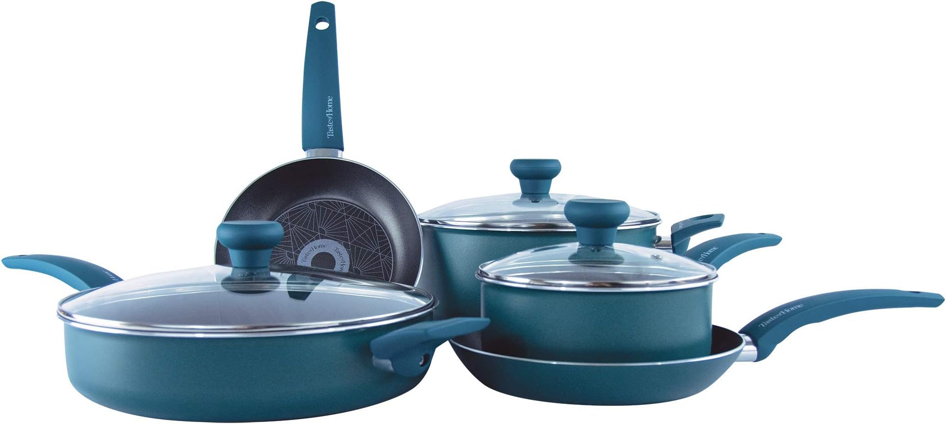Amazon.com: Taste of Home 8-Piece Non-Stick Aluminum Cookware Set: Home ...