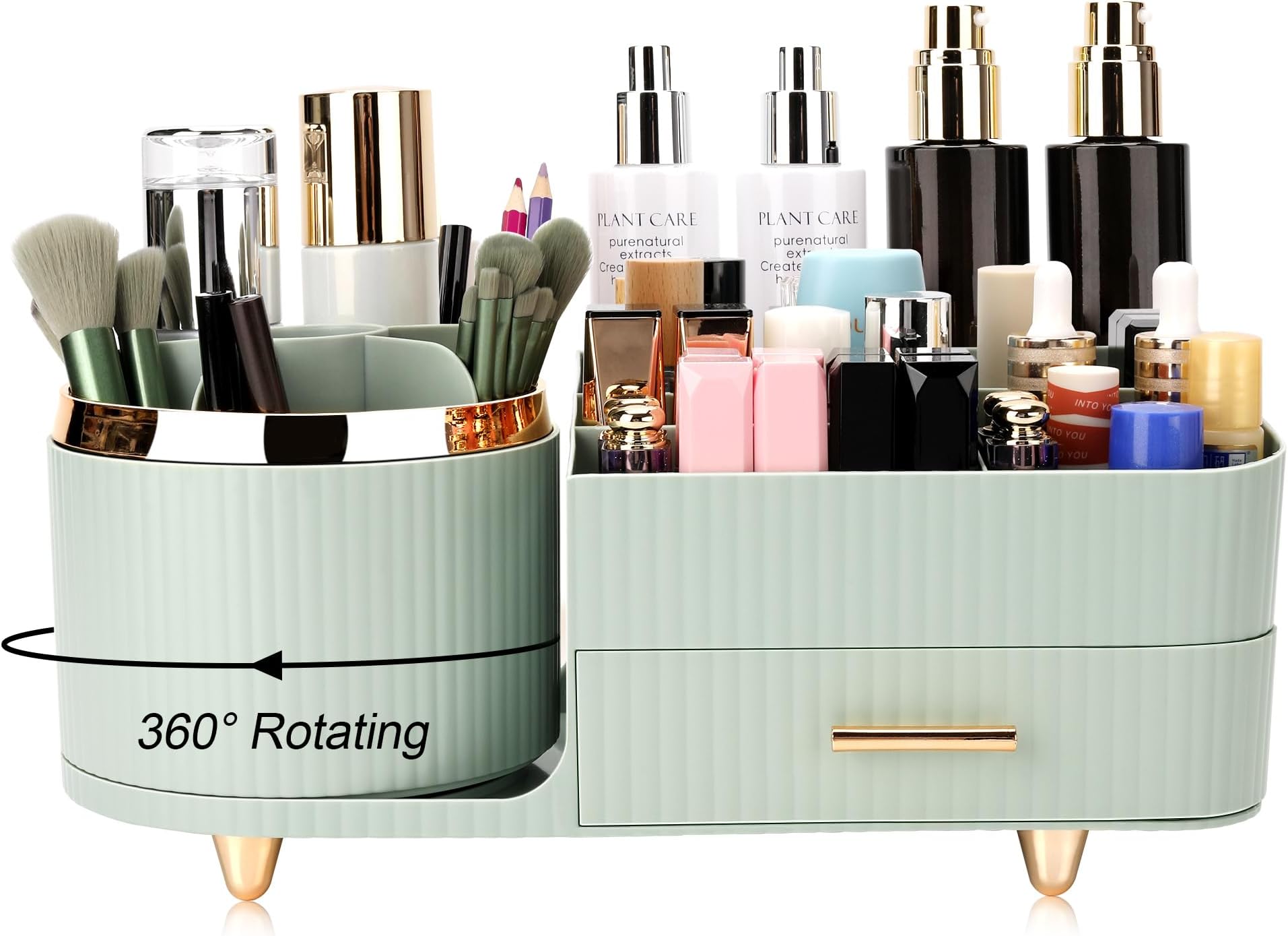 Amazon.com: Rotating makeup organizer,Large Capacity Cosmetic Display ...