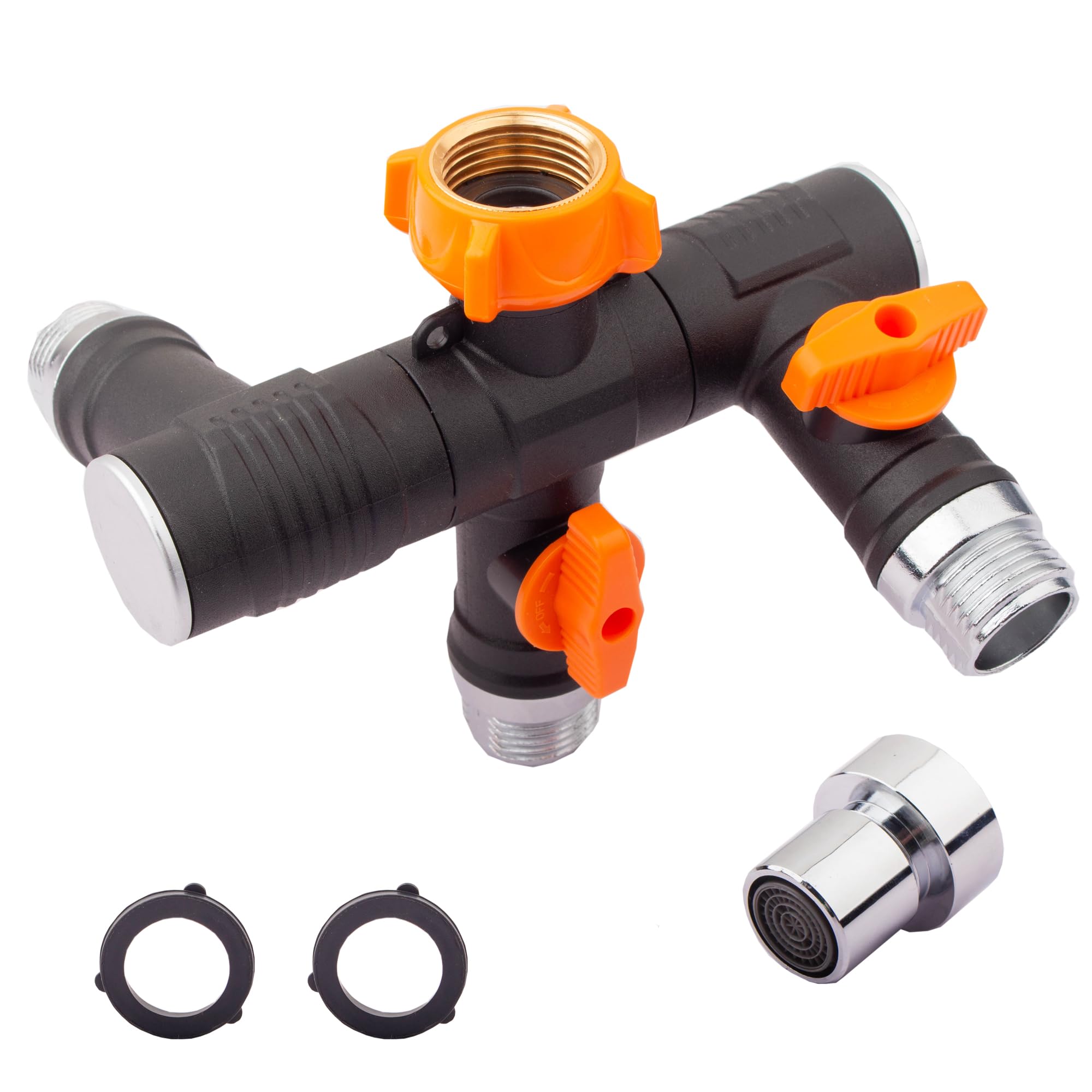 Amazon.com: Hose Splitter, 3 Way Heavy Duty, Hose Connector Rotated 360 ...
