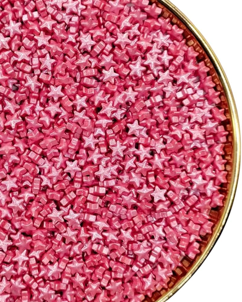 Amazon.com: NIPEOR Red Star Sprinkles,Edible Pearl Sprinkles 4.6oz/130g ...
