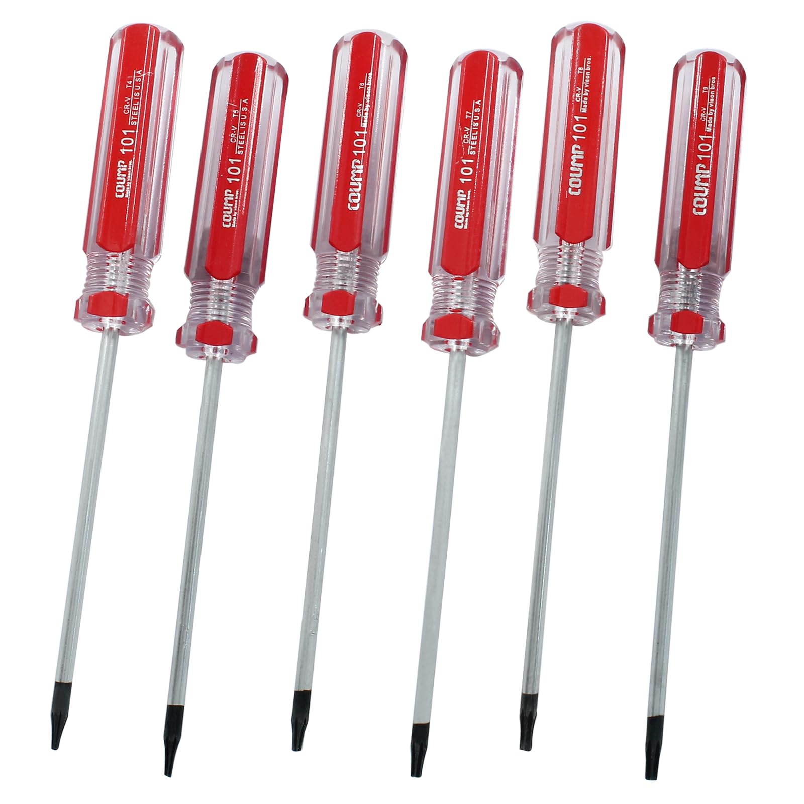 HARSKIYER 6 Pack Torx Screwdriver Set, T4 T5 T6 T7 T8 T9 Magnetic Head ...