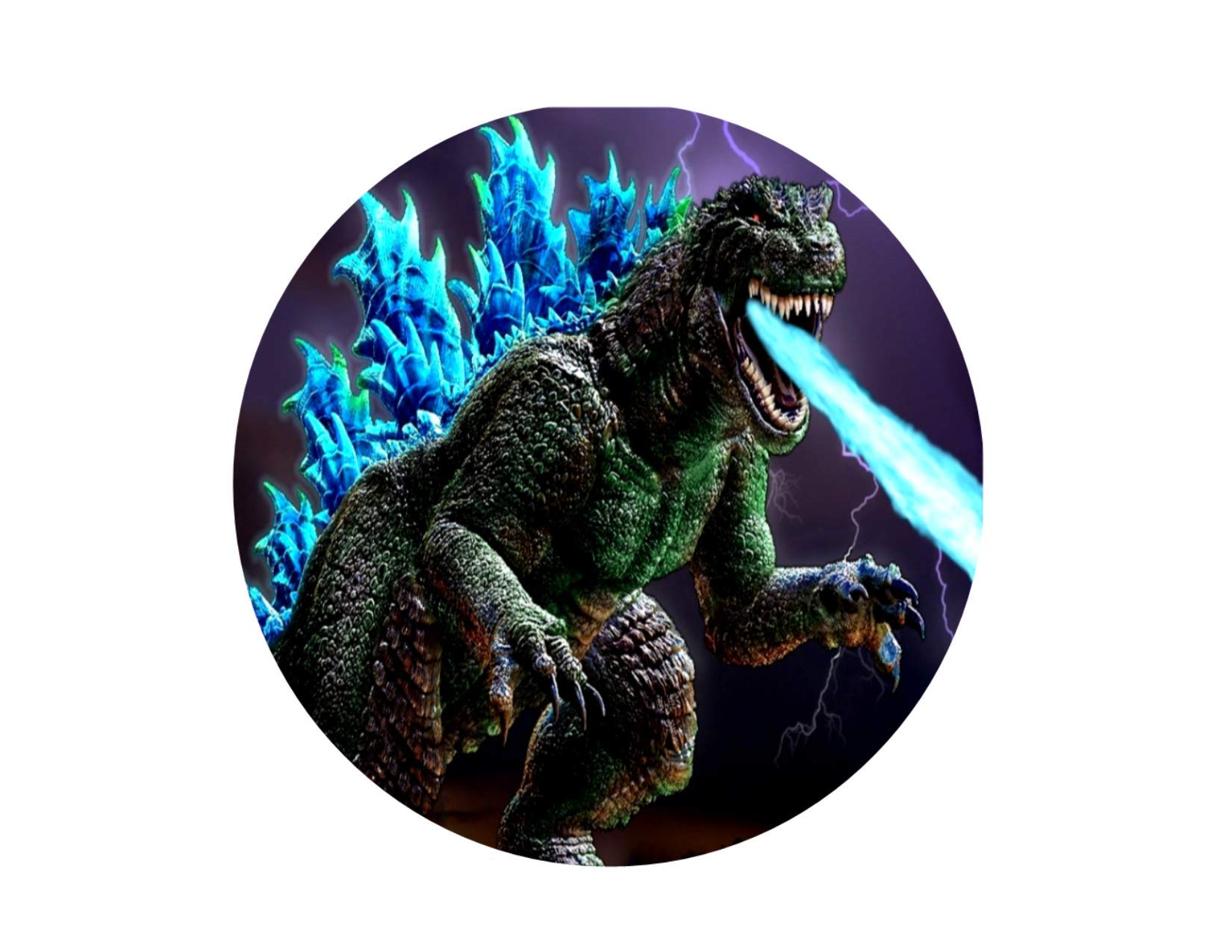 Godzilla Blue Fire Breath Edible Cake Topper For 1/4 Sheet Cake ...