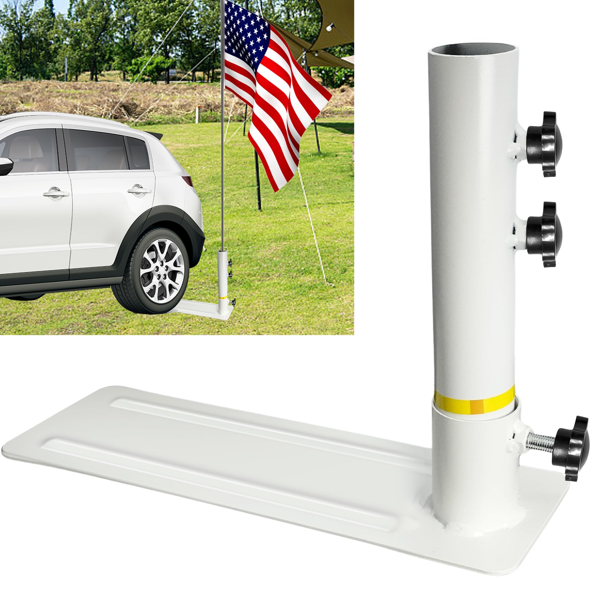 Amazon.com: Metal Flagpole Tire Mount, Portable Adjustable Tailgate ...