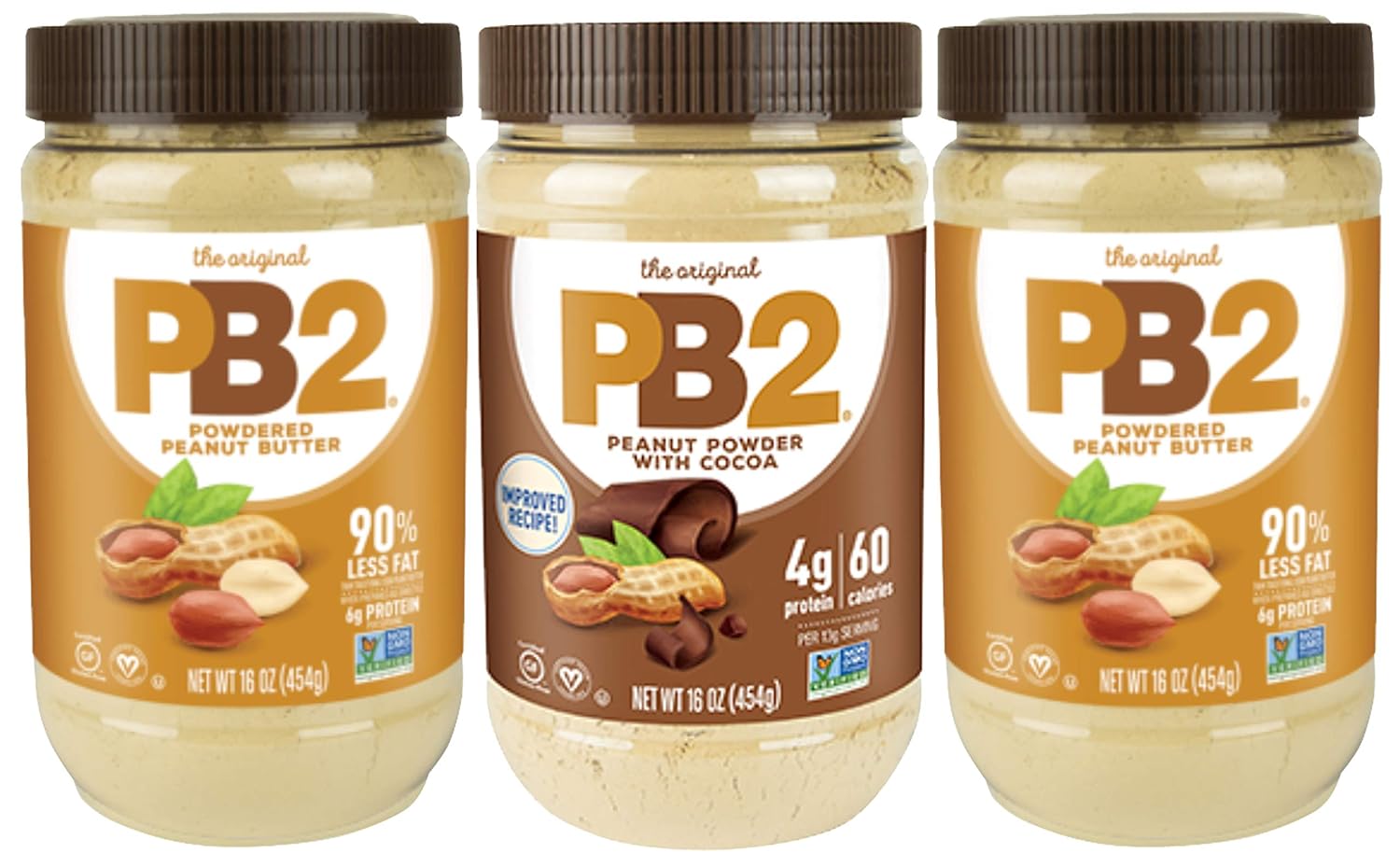 Amazon.com : PB2 Powdered Peanut Butter Bundle (2 Peanut Butter And 1 ...