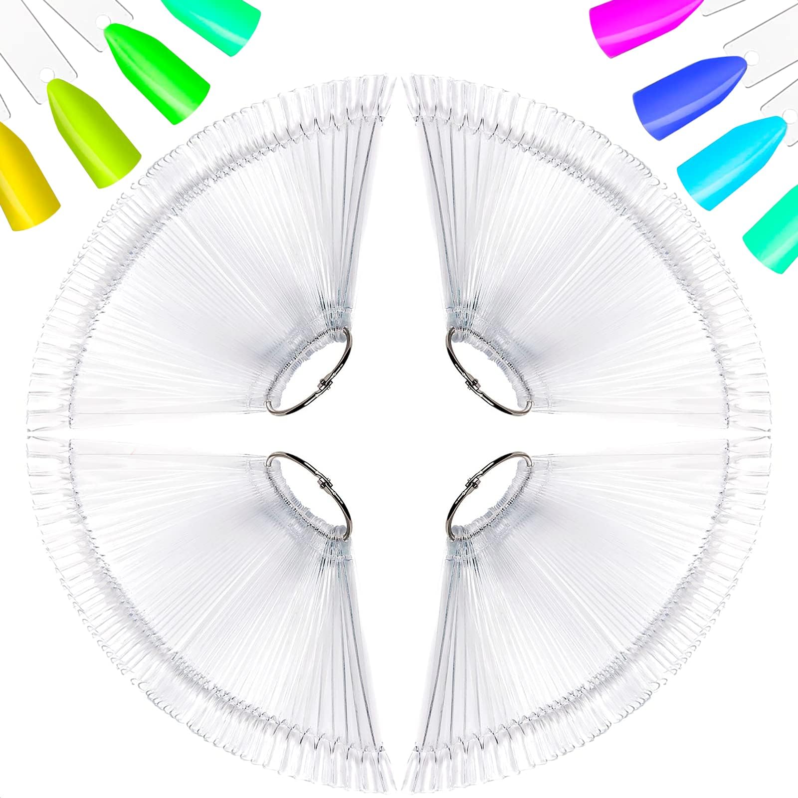 Amazon.com: Honbay 20PCS Plastic 18 Tips False Nail Swatches Wheels ...