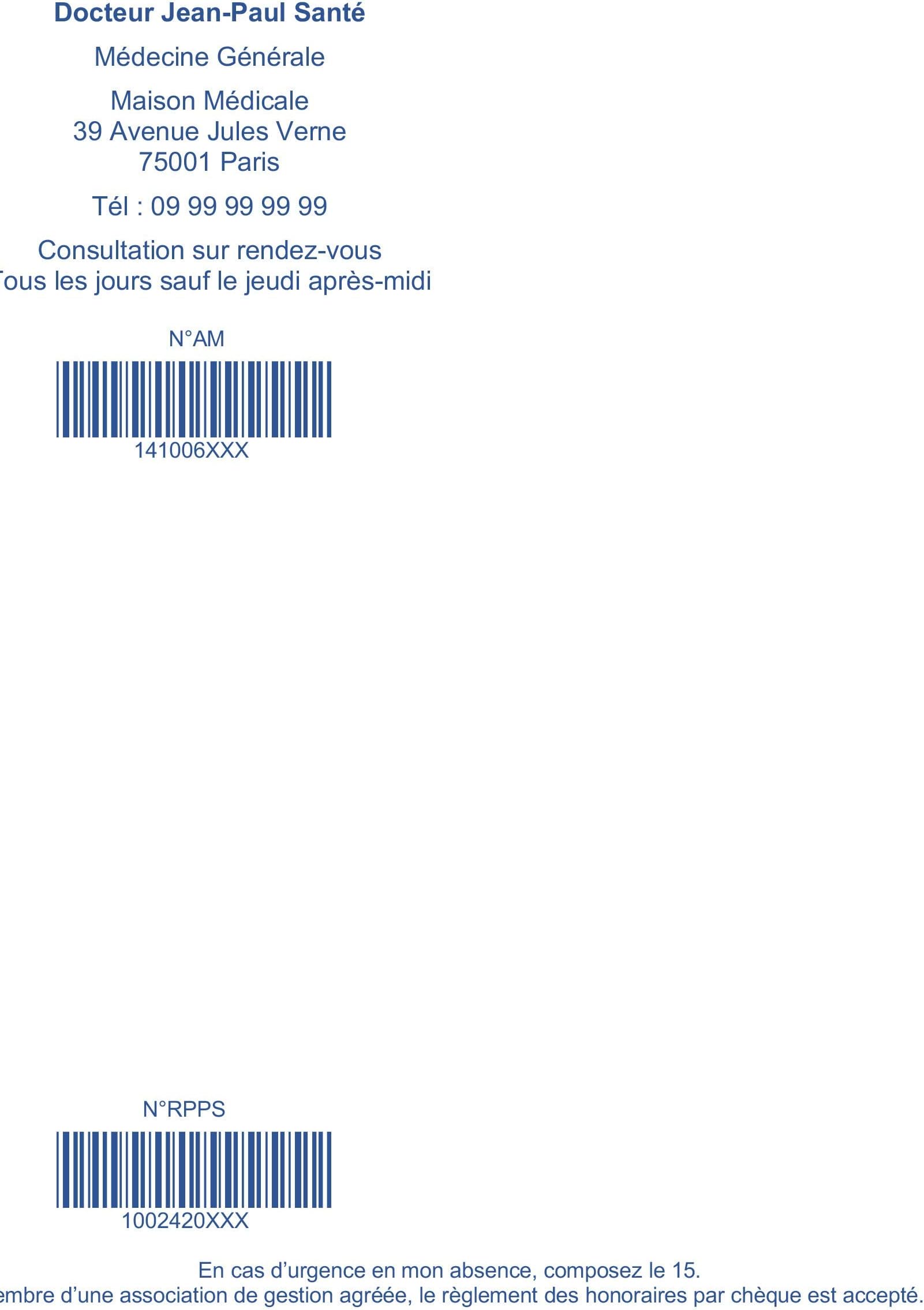 Bloc de 100 ordonnances - Ordonnancier personnalisé pour les ...