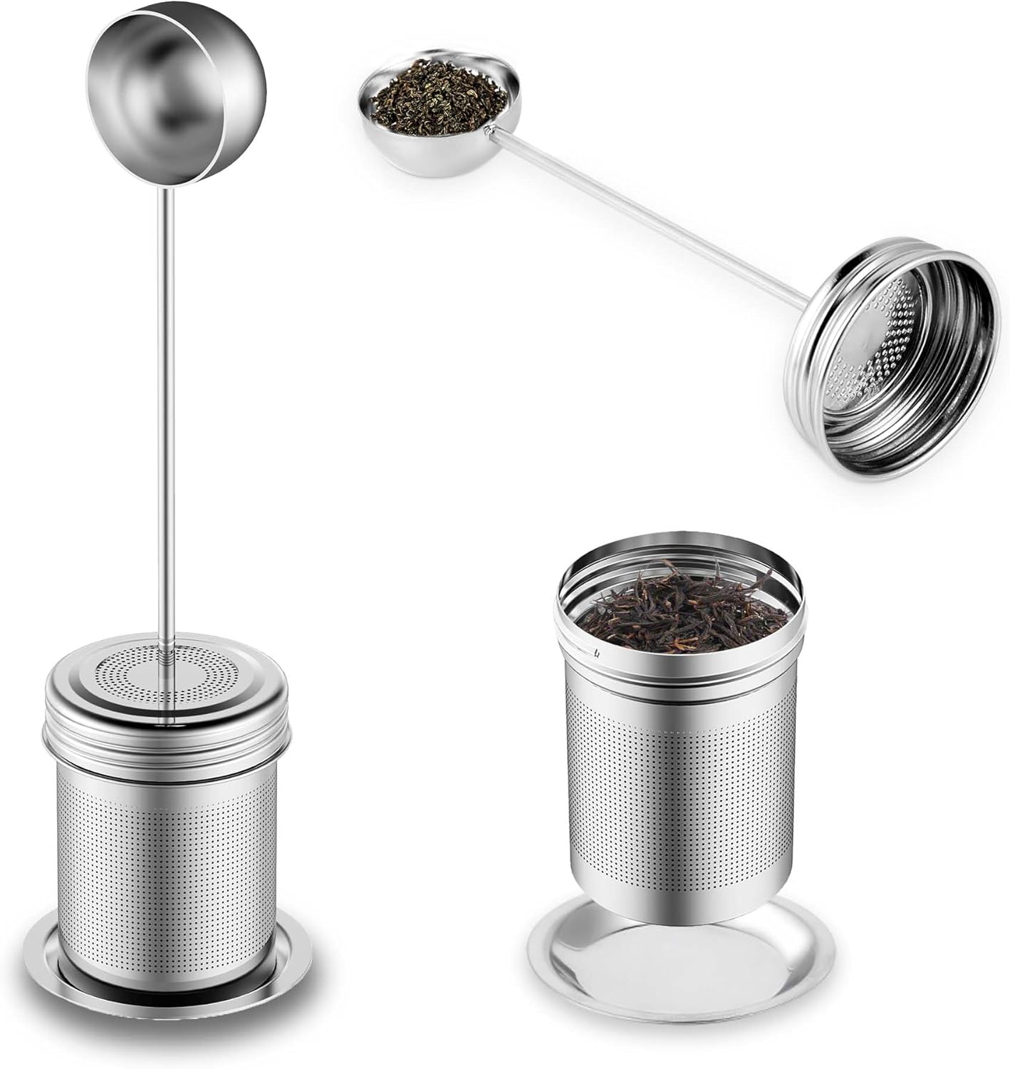 Amazon.com: House Again 2 Pack 2 IN 1 Tea Infuser for Loose Tea, Ultra ...