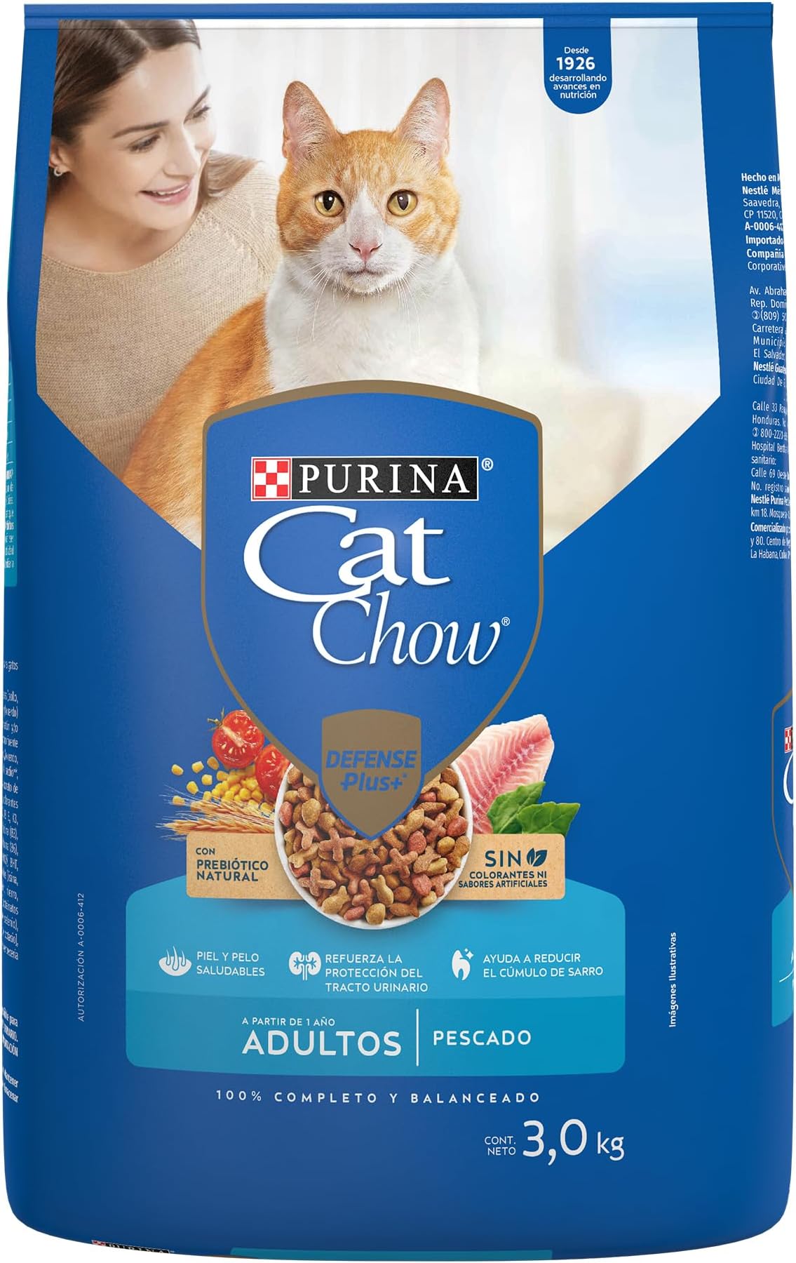 Purina Cat Chow Comida para Gato Adulto Pescado 3Kg : Amazon.com.mx ...