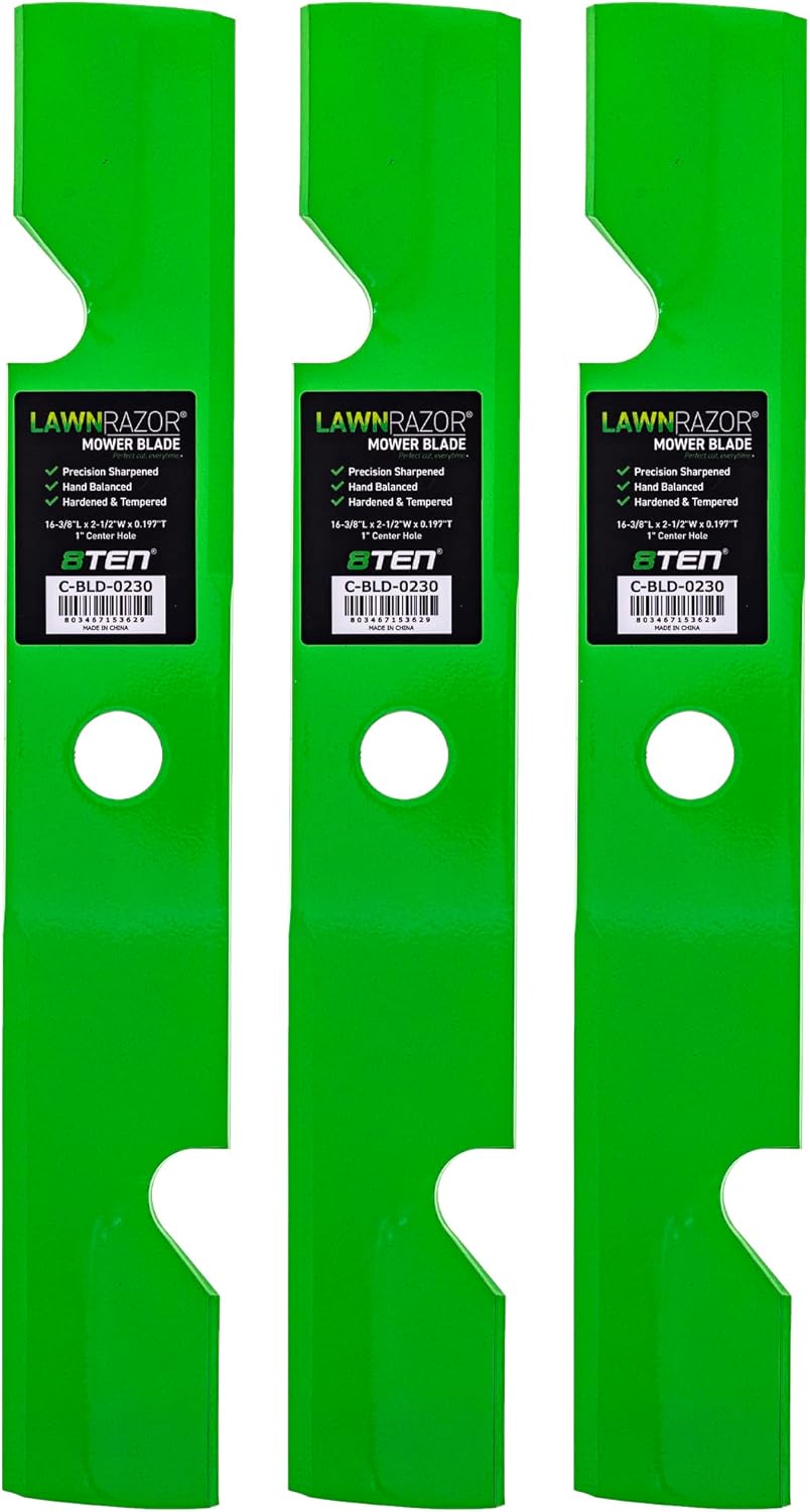Amazon.com : 8TEN LawnRAZOR Blade Set for Exmark Lazer Z CT Turf Tracer ...
