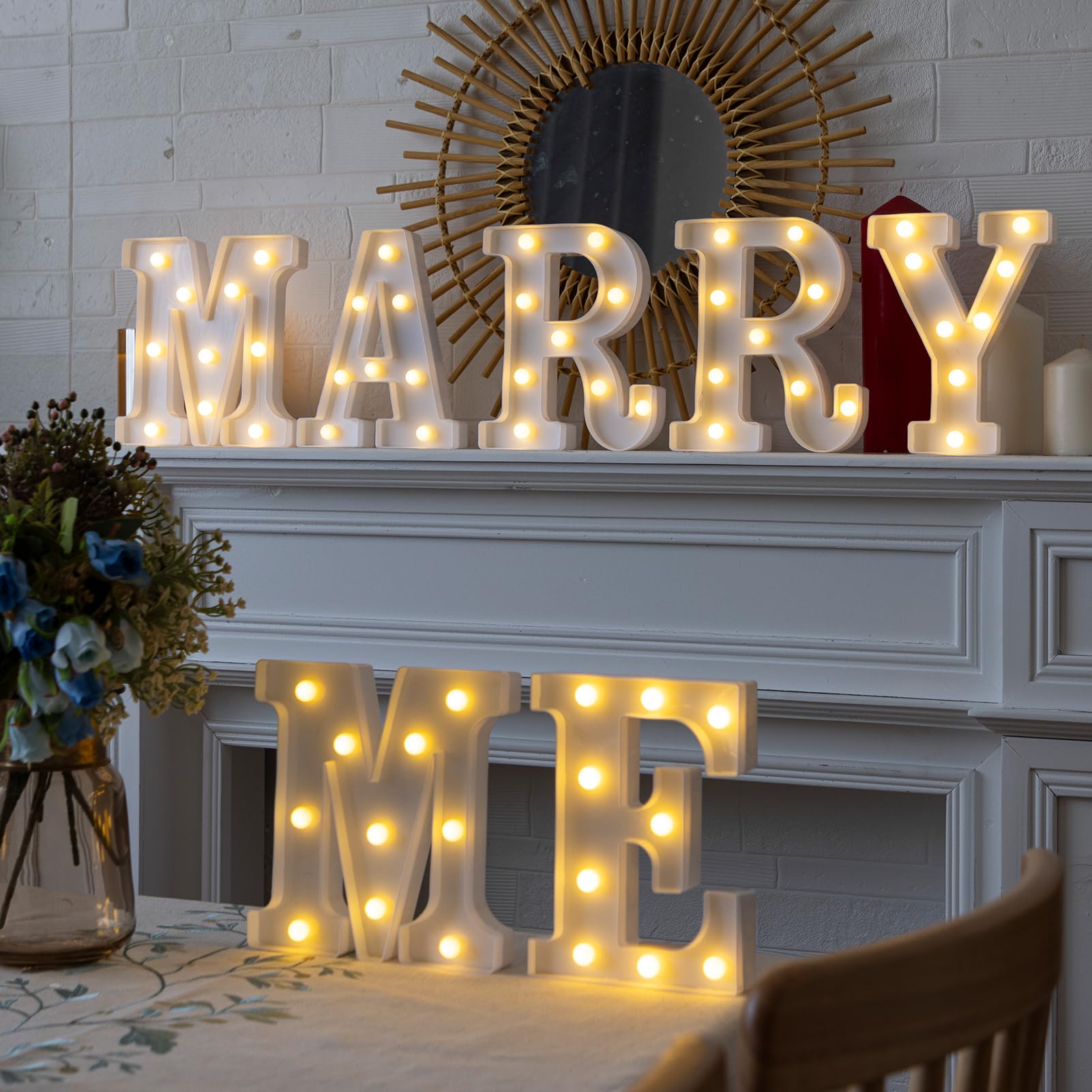 Snapklik.com : Marry Me Light Up Letters, Led Marry Me Sign For ...