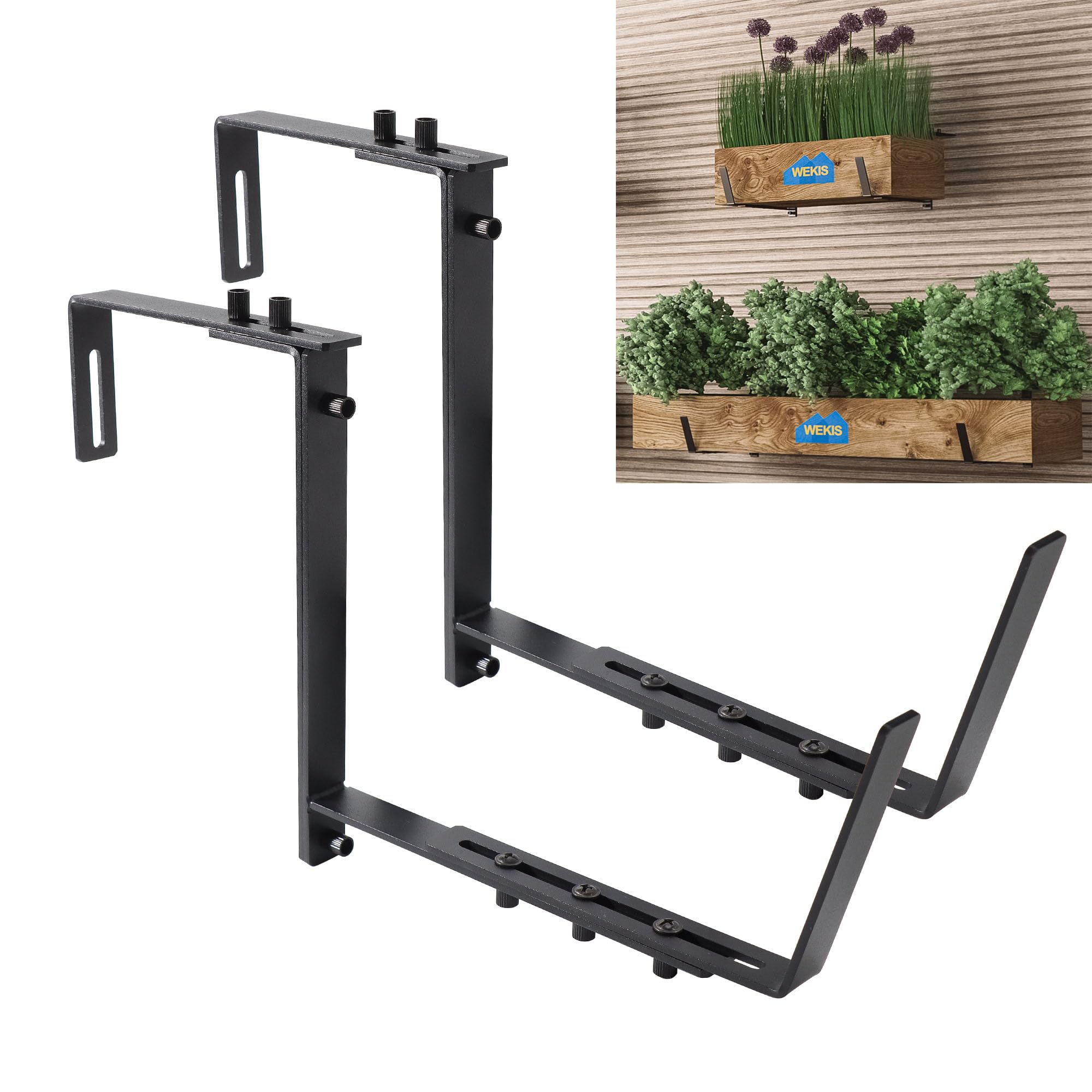 Snapklik.com : WEKIS Adjustable Brackets For Window Box Planter