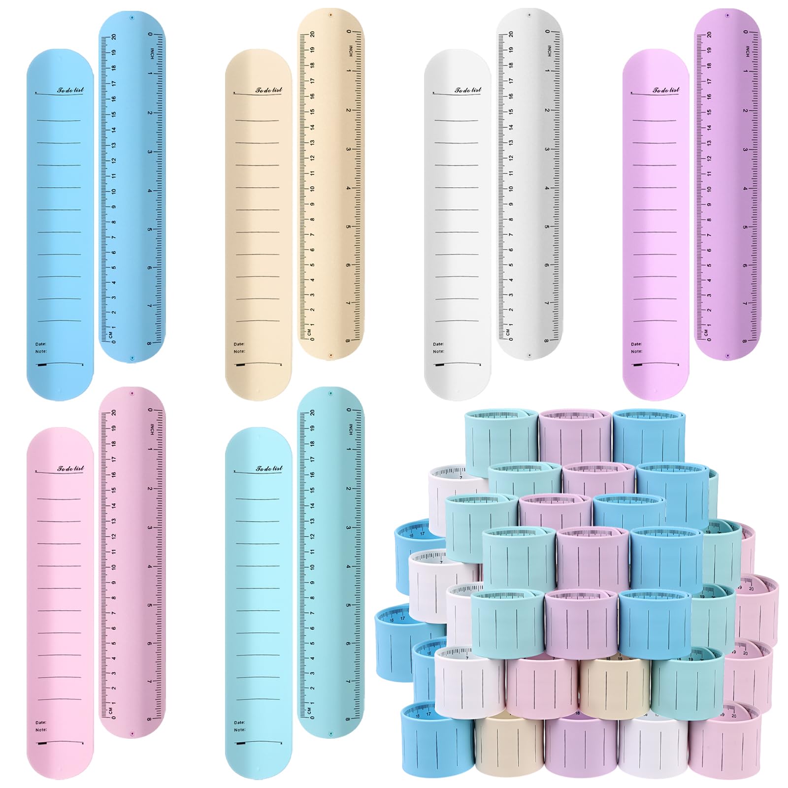 Amazon.com: 30 Pcs Silicone Memo Wrist Bands Silicone Reminder Bracelet ...