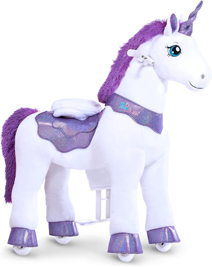 Amazon.com: PonyCycle Ride on Unicorn Riding Unicorn Toys with Brake No ...