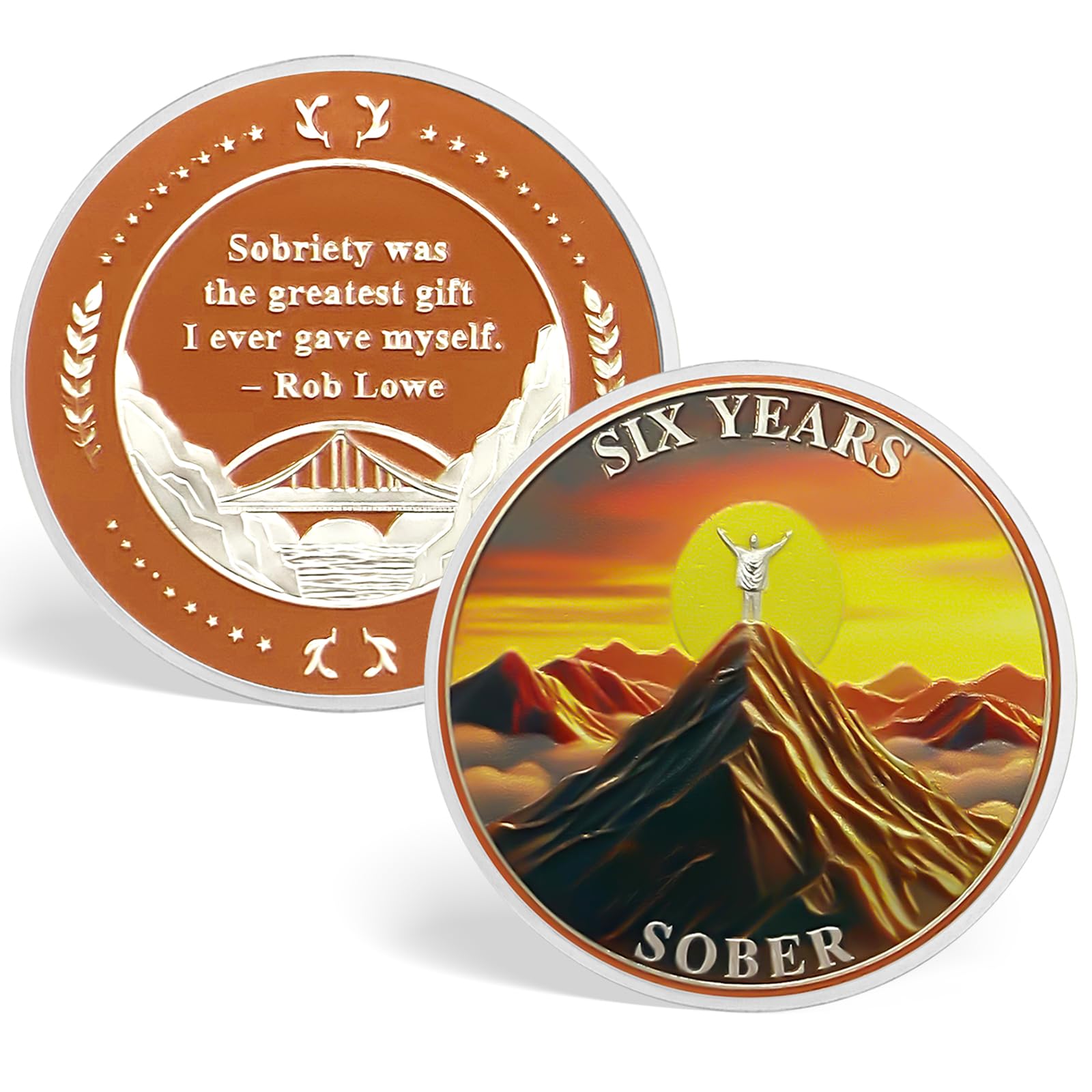 Amazon.com : CHURYUML 6 Year Sobriety Chip Six Year Sober Coin ...
