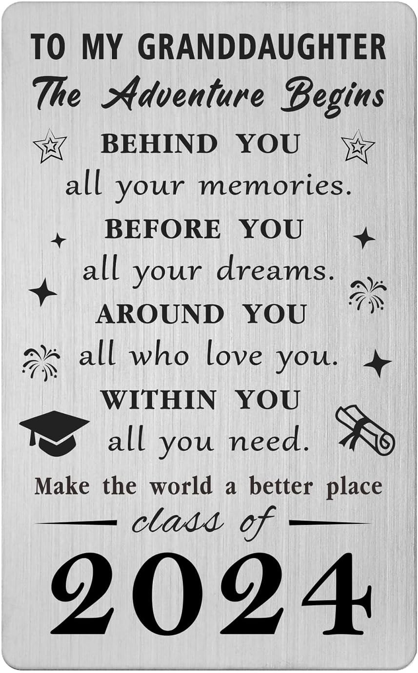 Gezxin Granddaughter Graduation Card 2024- Personalised Granddaughter ...