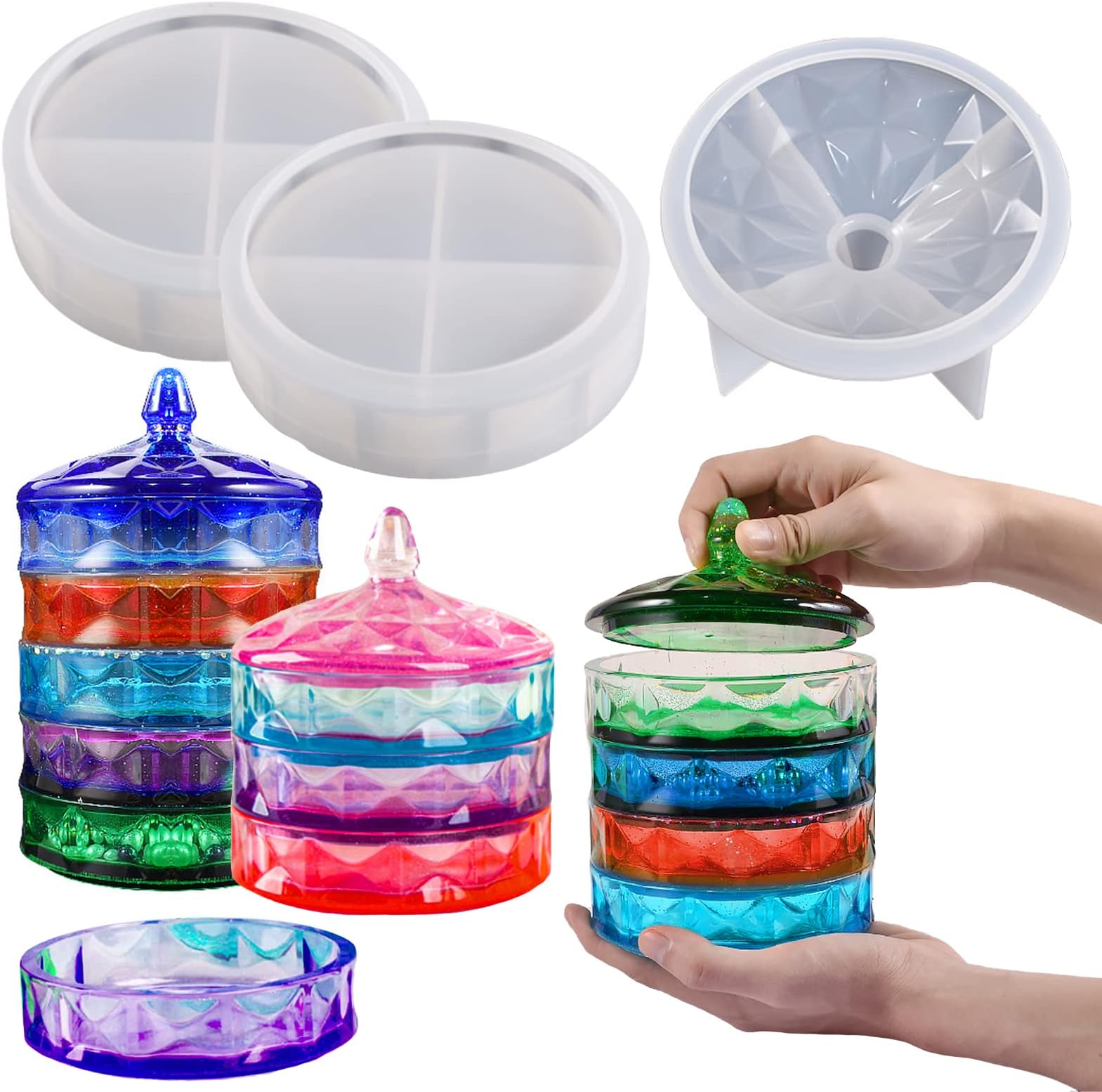 Amazon.com: Preshwous Resin Vase Mold, 4 Pack Silicone Vase Mold, Vase ...