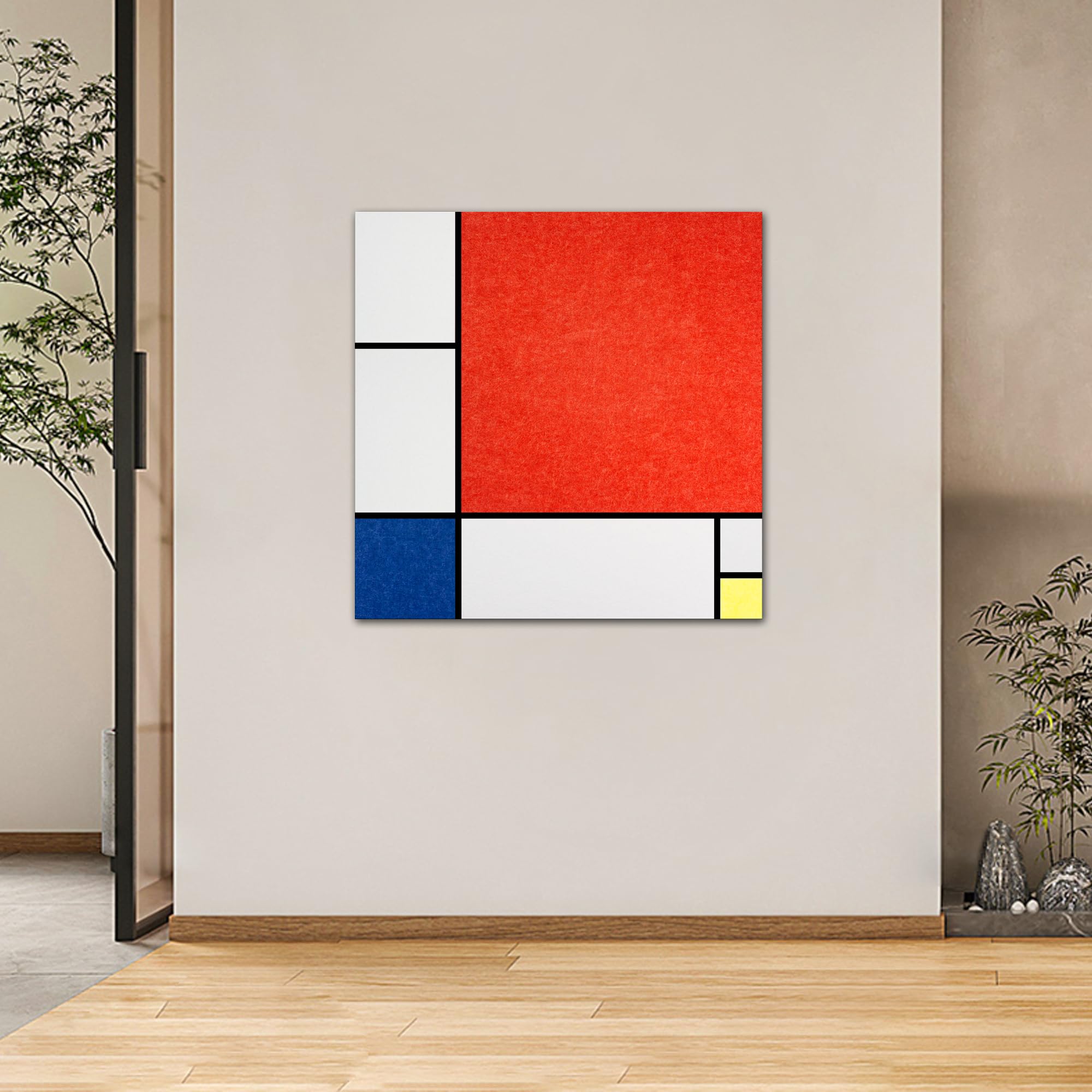 Amazon.com: Dormercy Mondrian Geometric Wall Art, Modern Self Adhesive ...