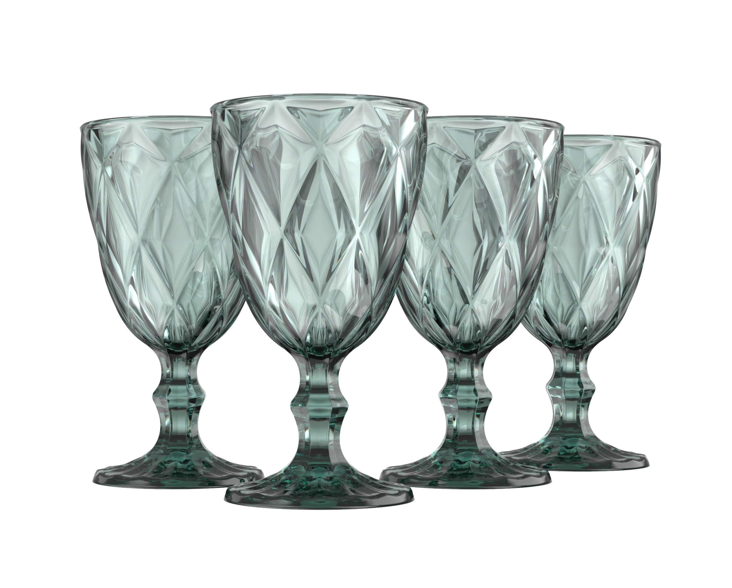 Amazon.com | Greenline Goods Gray Goblet Glasses - Set Of 4 (10 oz ...