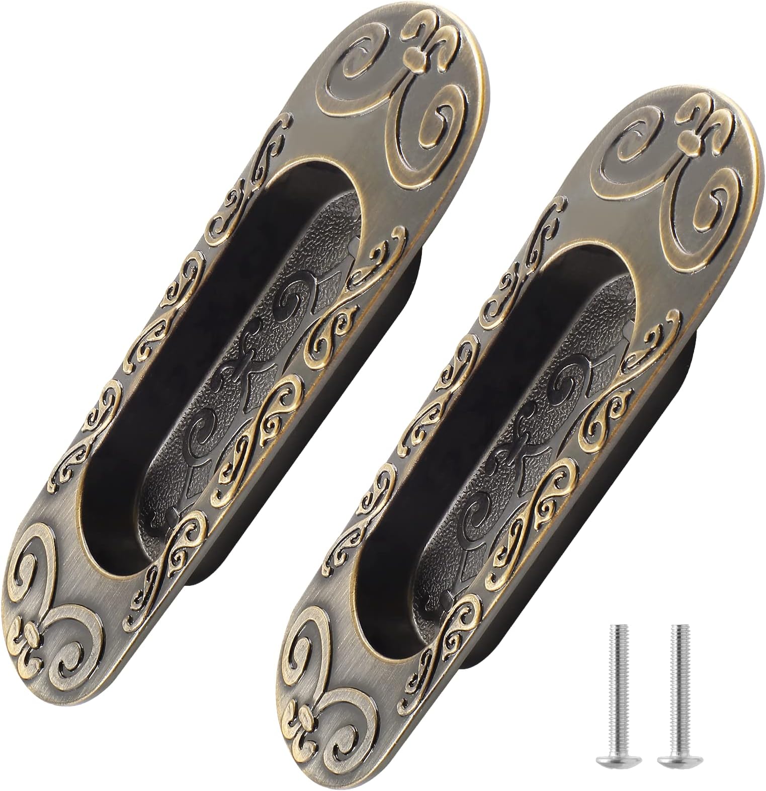 Recessed Handle, Brass Recessed Furniture Handle for Kitchen Cupboard ...