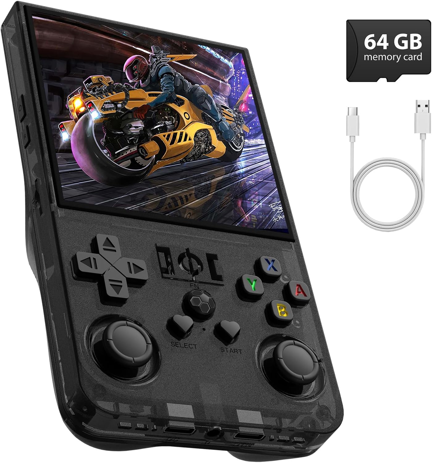 R36MAX Retro Gaming Console, 4.0 Inch Handheld Game Console with 64GB ...