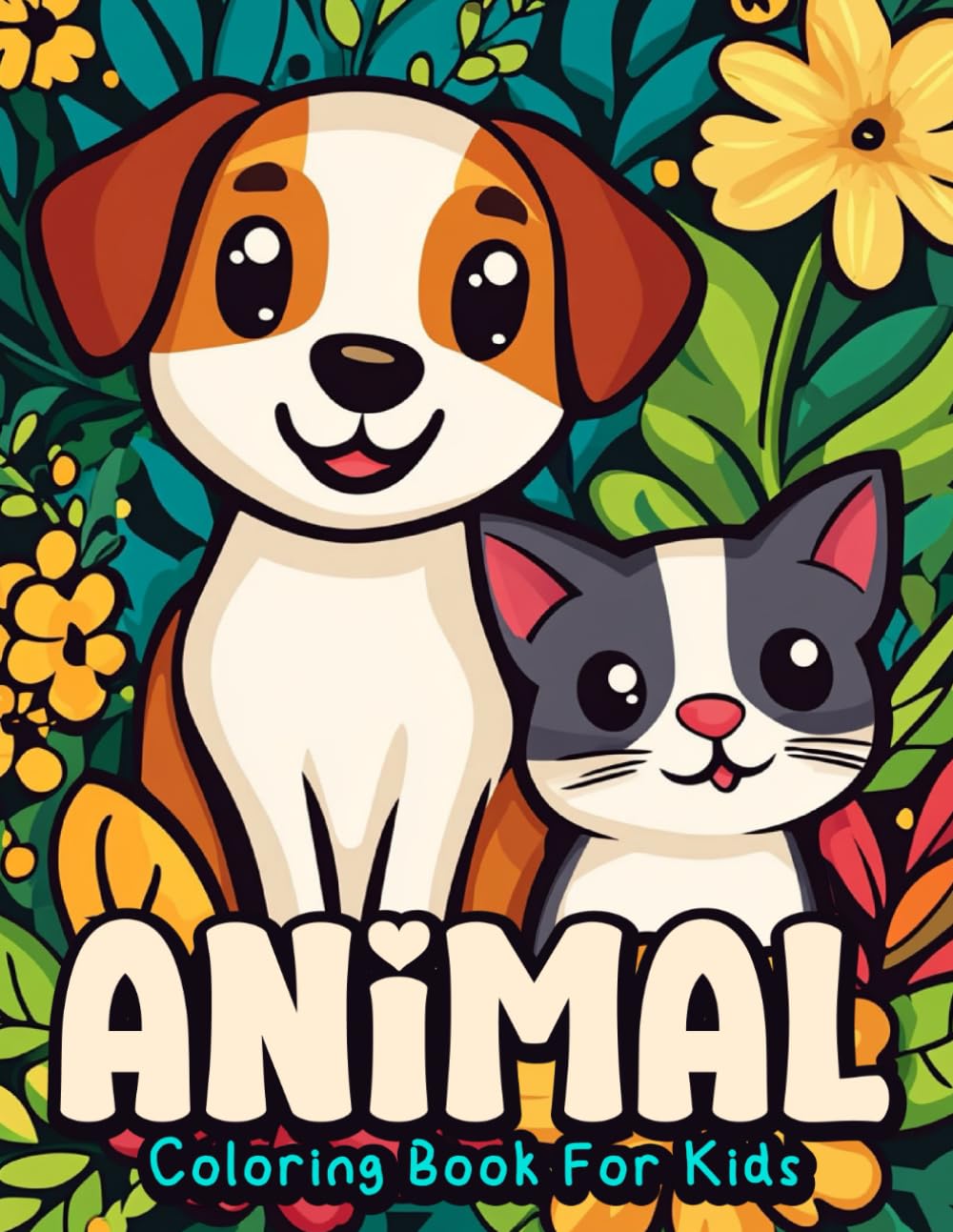 Animal Coloring Book for Kids: Fun and Educational Animal Coloring Book ...