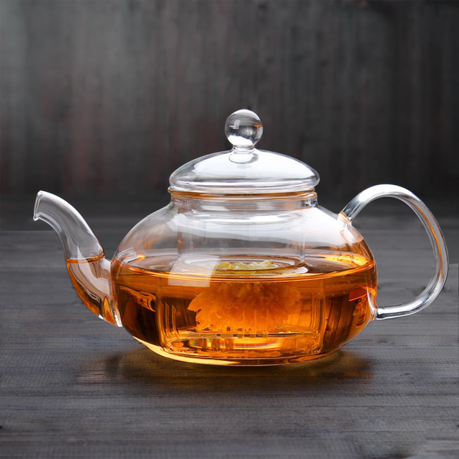 Amazon.com | Glass Teapot Stovetop Safe, Heat-Resistant Clear Teapot ...