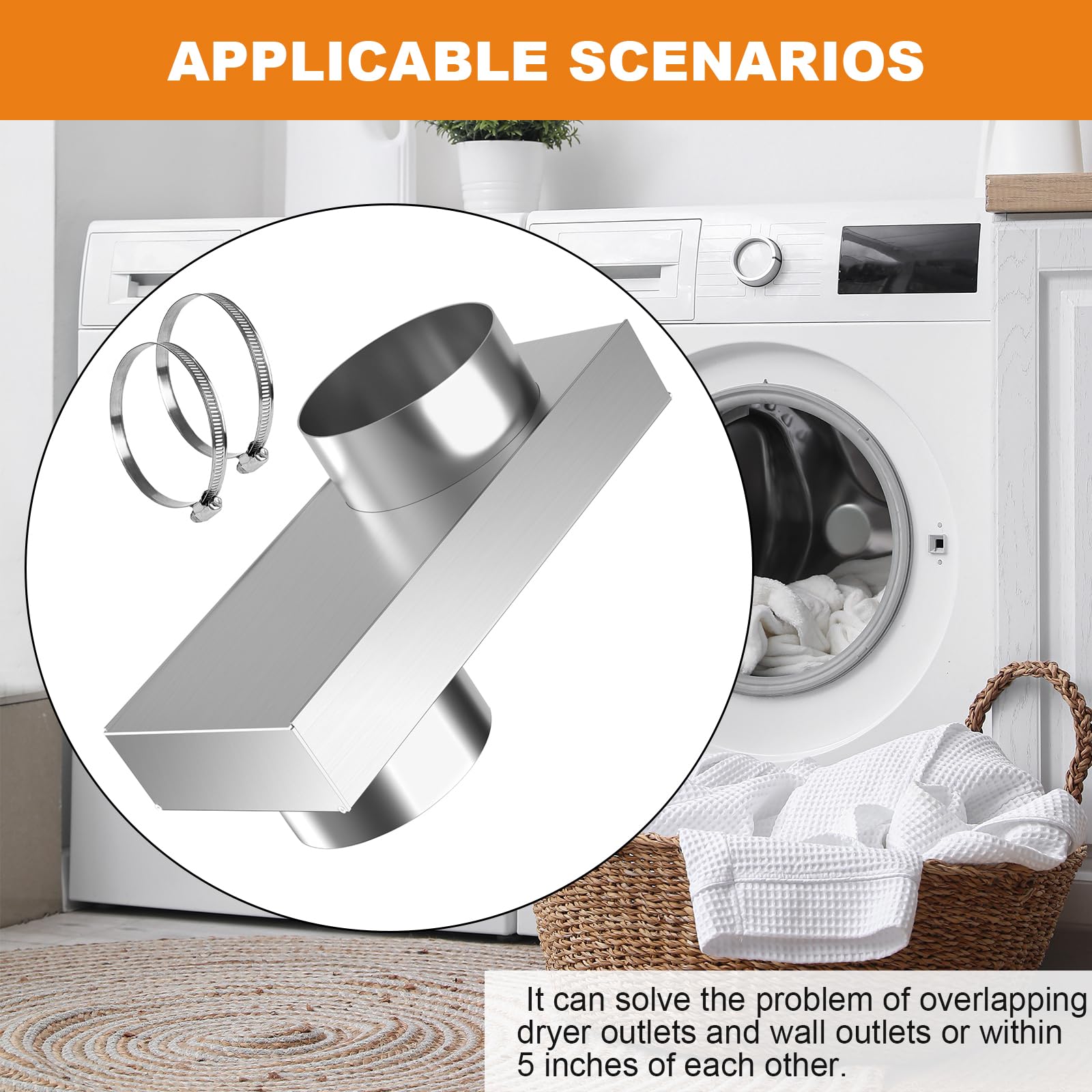 Snapklik.com : 84049 Adjustable 0-5" Periscope Dryer Vent Kit, Dryer ...