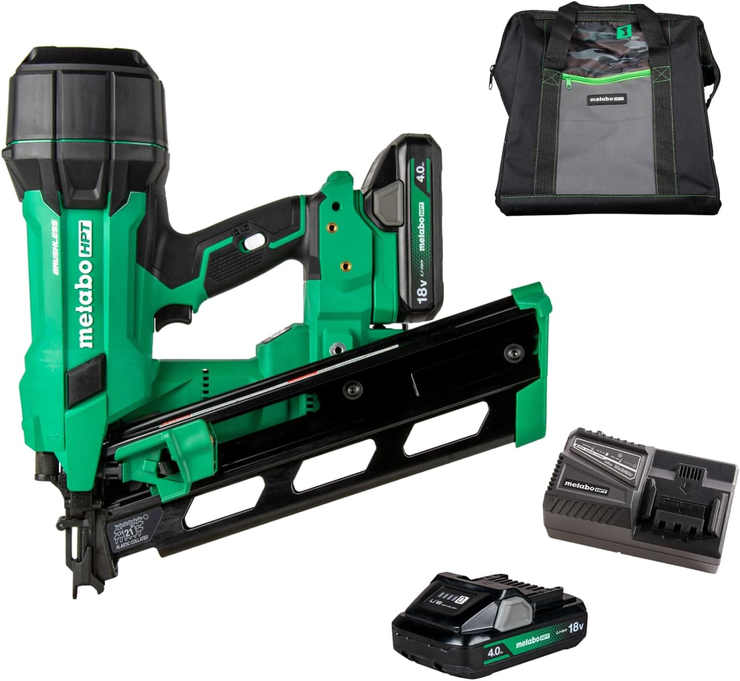 Metabo HPT NR83A5M Pneumatic Framing Nailer, 64 Magazine, 21 deg ...