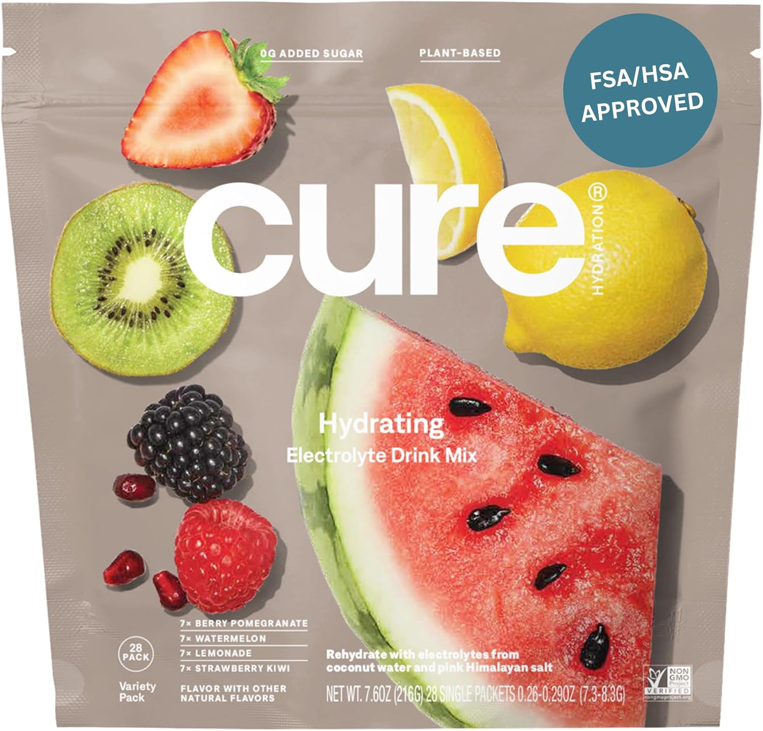 Cure Hydration | Plant-Based Electrolyte Drink Mix | No Added Sugar ...