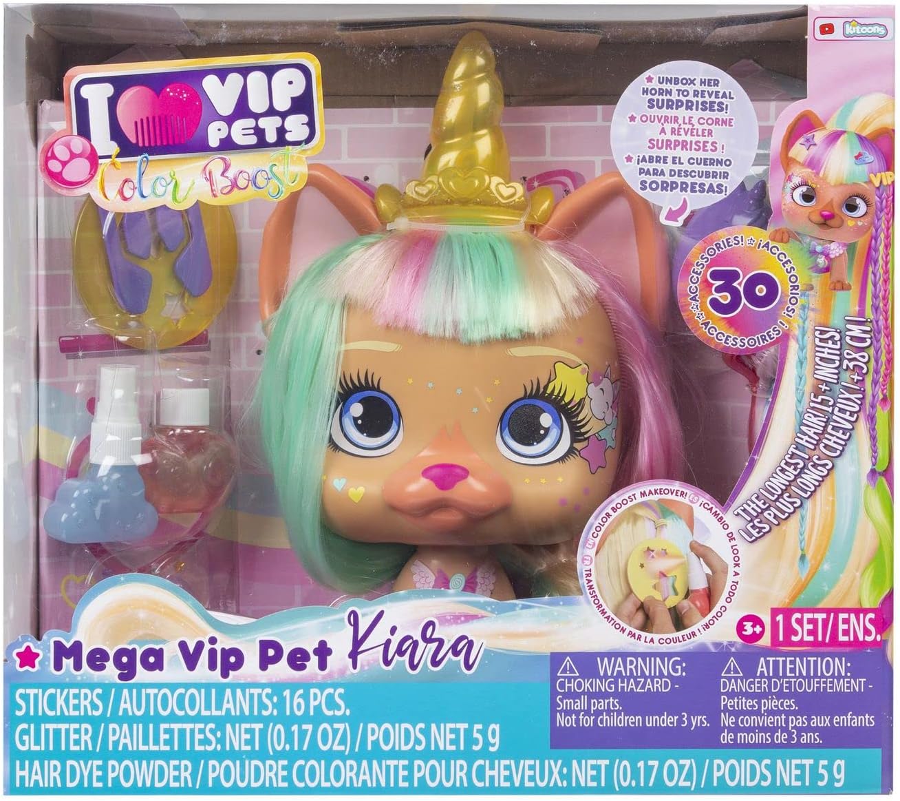 Amazon.com: VIP Pets Color Boost - Mega VIP Pet Kiara - Exclusive ...