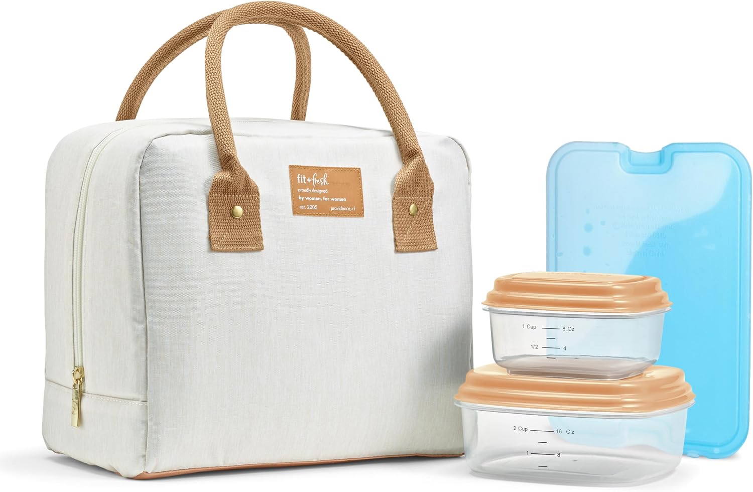 Amazon.com: Fit & Fresh Lunch Bag For Women, Insulated Womens Lunch Bag ...