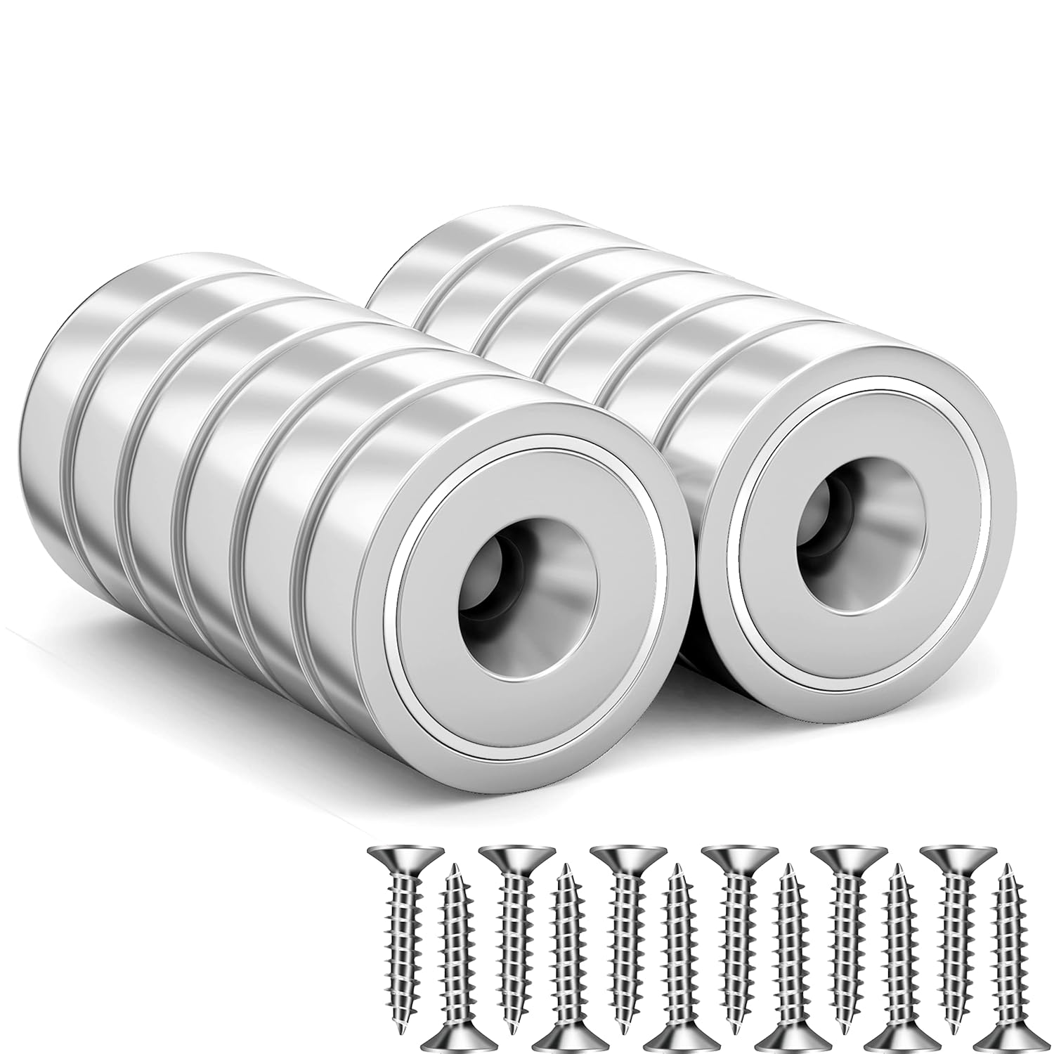 REALTH Cup Magnets Neodymium Strong Permanent Rare Earth Magnets Round ...